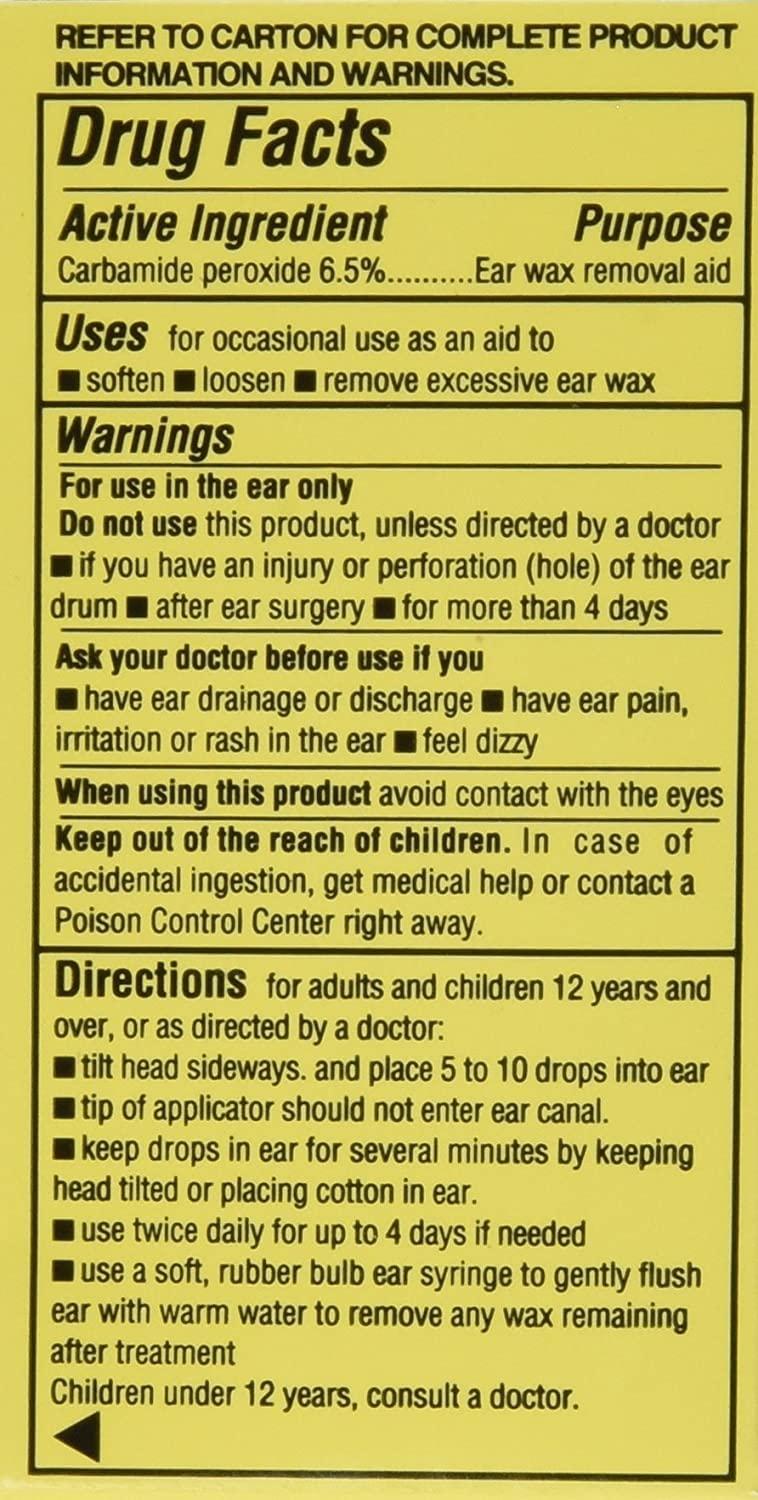 MAJOR Ear Drops 0.5oz 15mL Carbamide Peroxide 6.5% USA (3 Pack ...