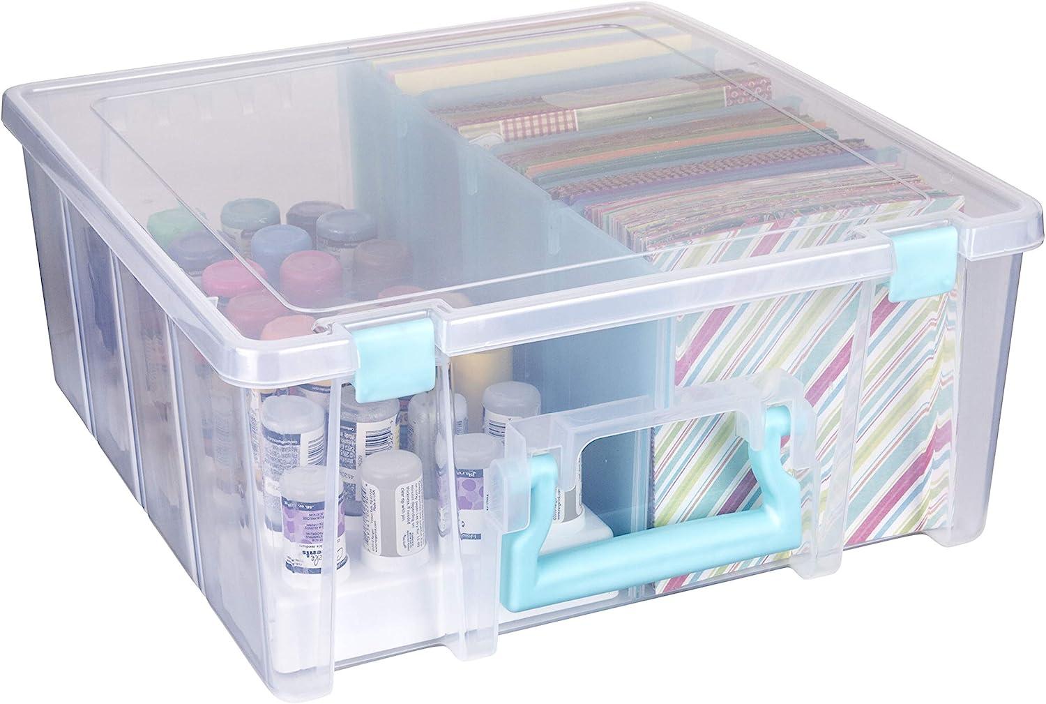 Art Bin Super Satchel Double Deep Organizer - Clear & Aqua | Buy Now ...
