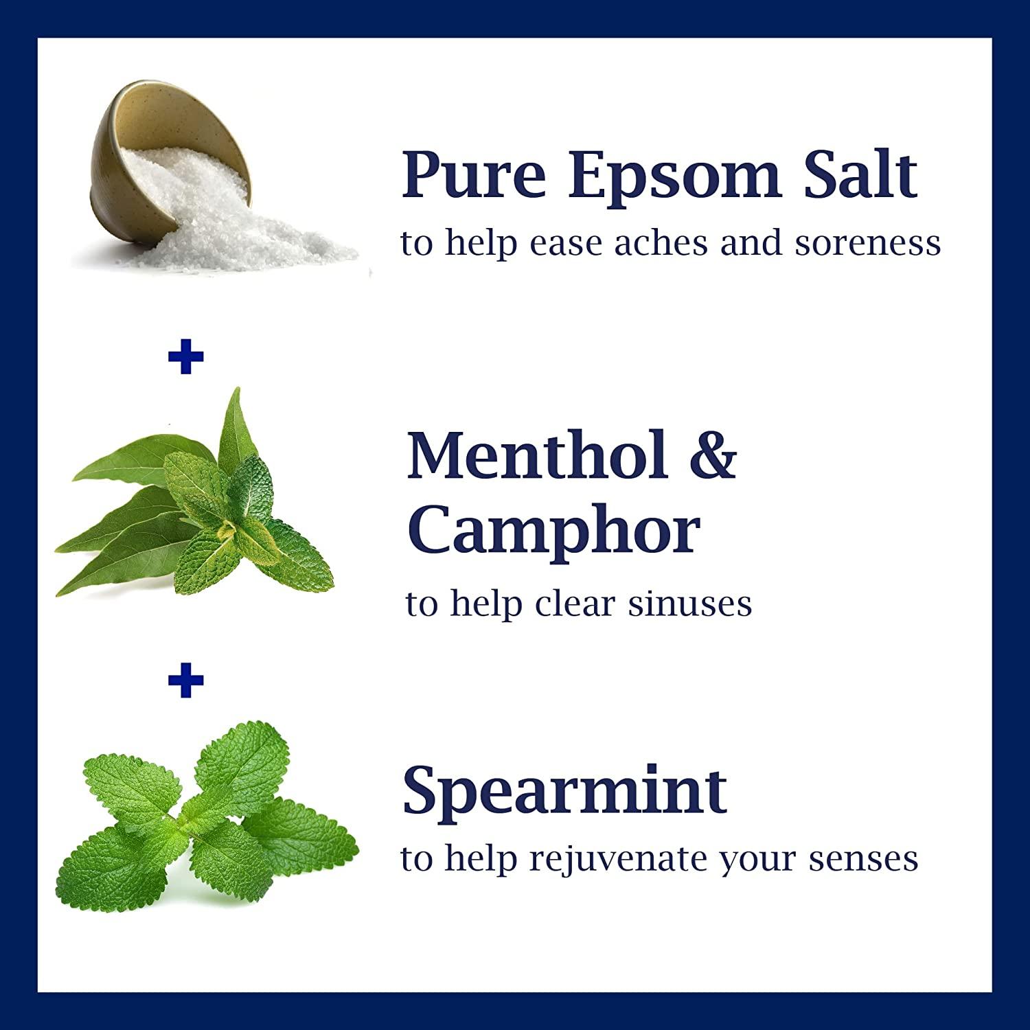 Dr Teal's Menthol & Camphor Vapor Bath Epsom Salt 6 lb (Pack of 3 ...