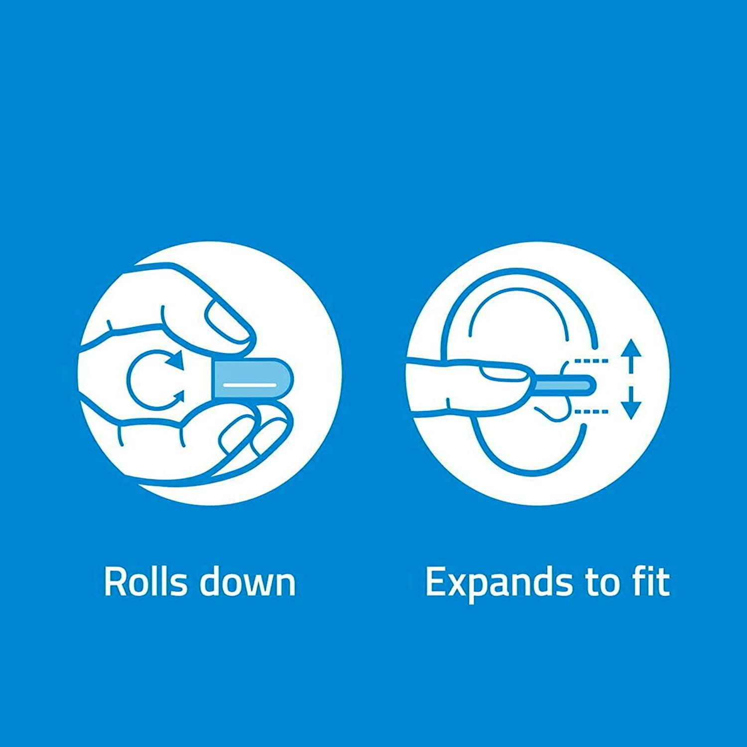 3M Disposable Earplugs Hearing Protection for Quiet & Sleep - Light ...