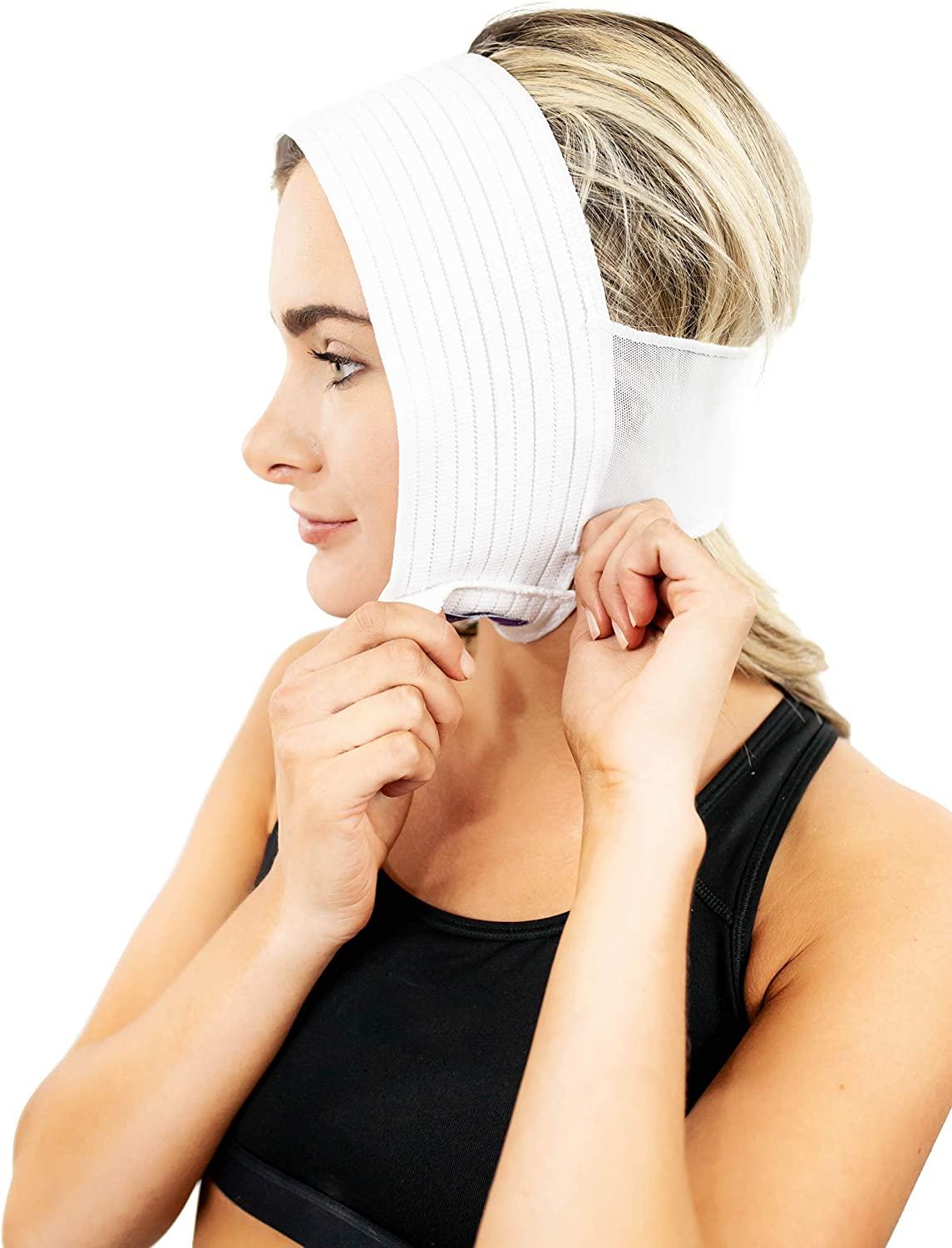 Chin Compression Garment for Post-Surgery Face Lift & Chin Liposuction ...