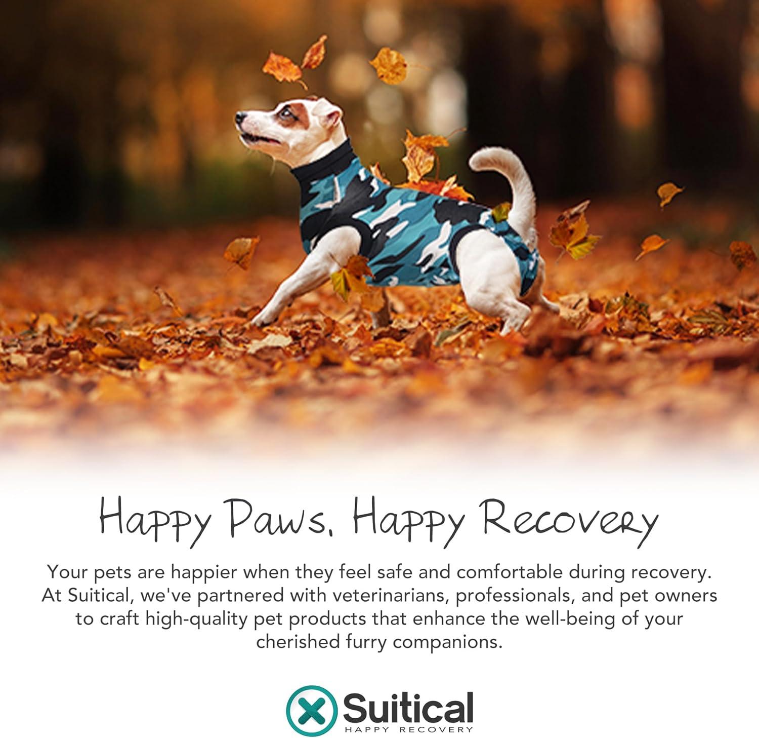 Suitical Recovery Suit Dog Small Plus Pink Camouflage - Comfortable ...