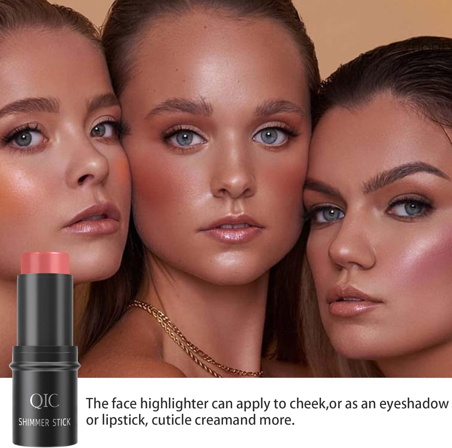 Creamy Blush Stick Highlighter Contour Stick Matte Cream Blush Makeup ...