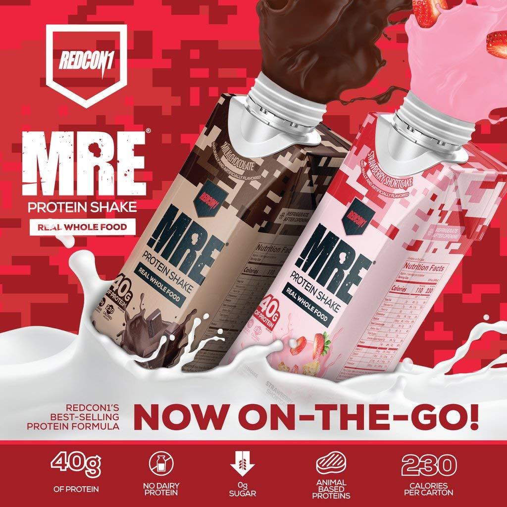 Redcon1 MRE Ready to Drink Protein Shake Milk Chocolate - Case of 12 ...