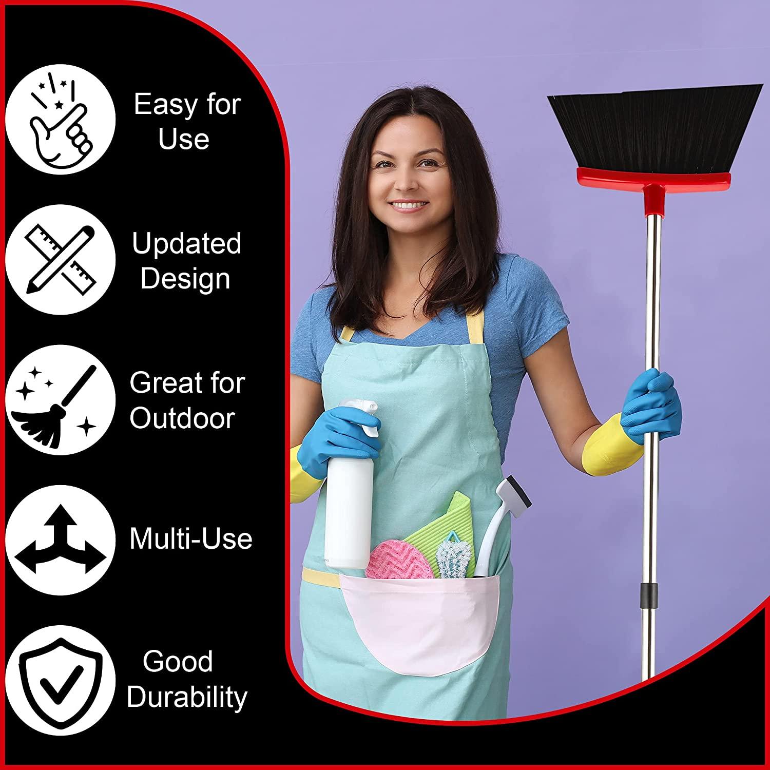 Extra Strong 80% Heavier Duty Angle Broom - Extendable Broomstick for ...