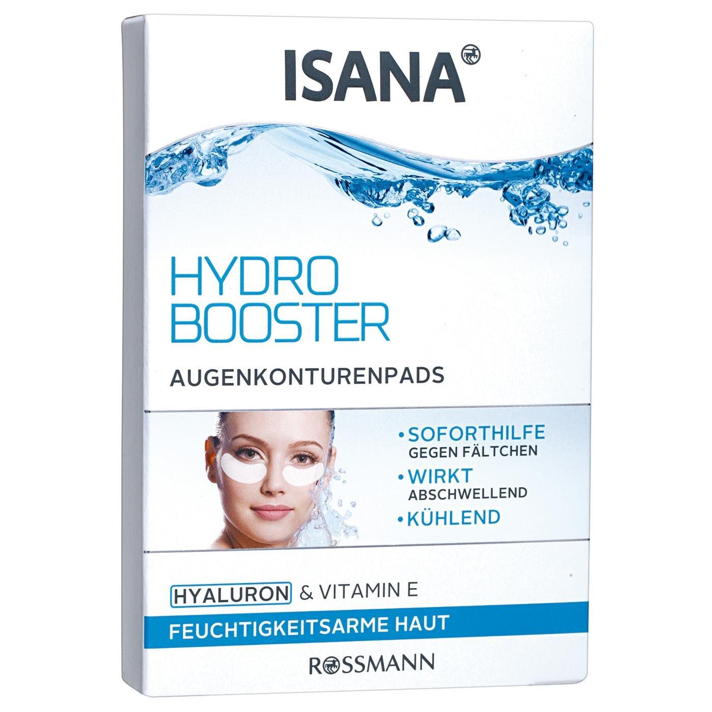 Isana Hydro Booster Eye Contour Pads - 12 Hydrating Pads with Hyaluron ...