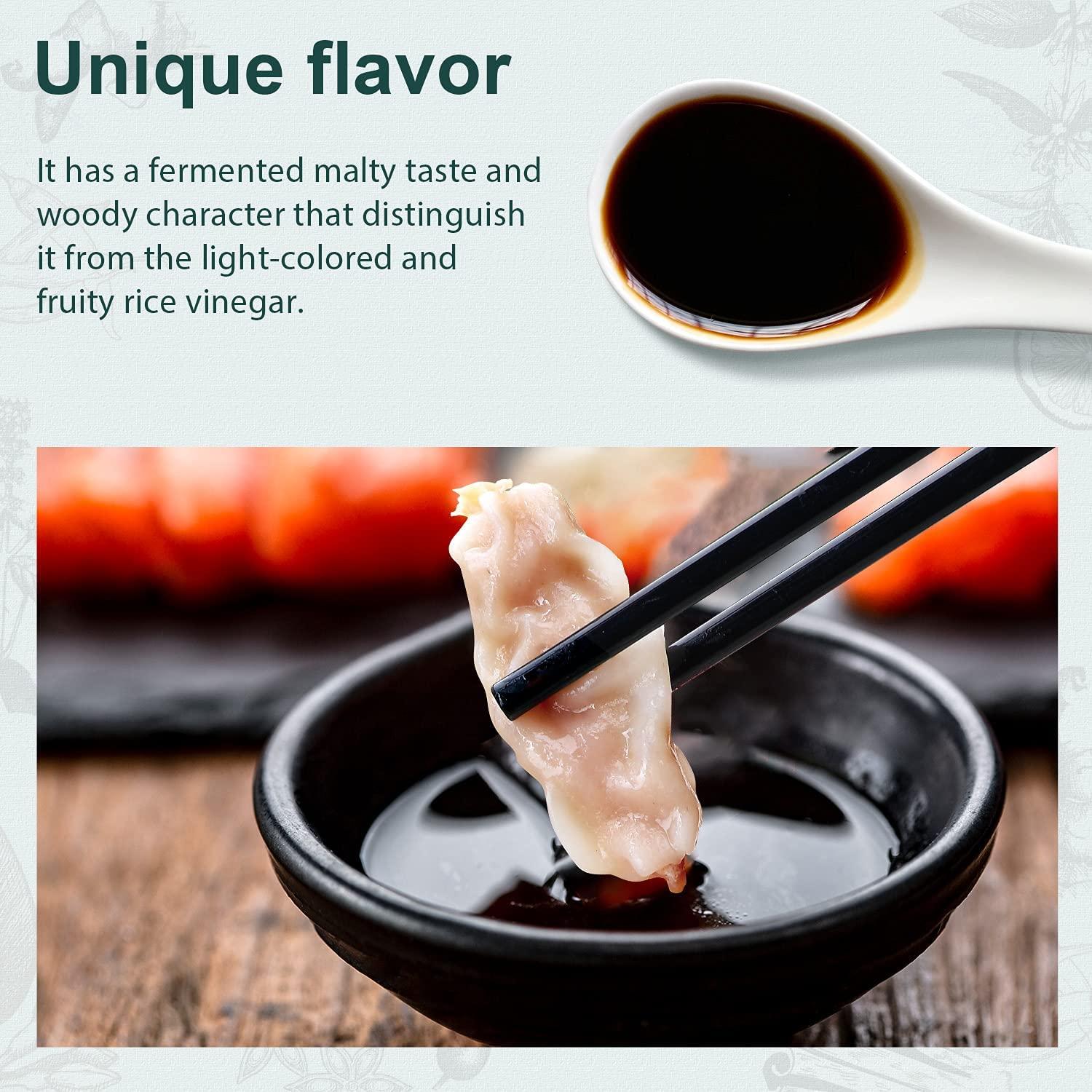 Organic Soeos Chinkiang Vinegar 18.6 fl oz - Traditional Chinese Black ...