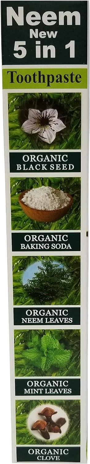NEEM ESSENTIAL TOOTHPASTE NEW 5 IN 1 FORMULA 6 PACK