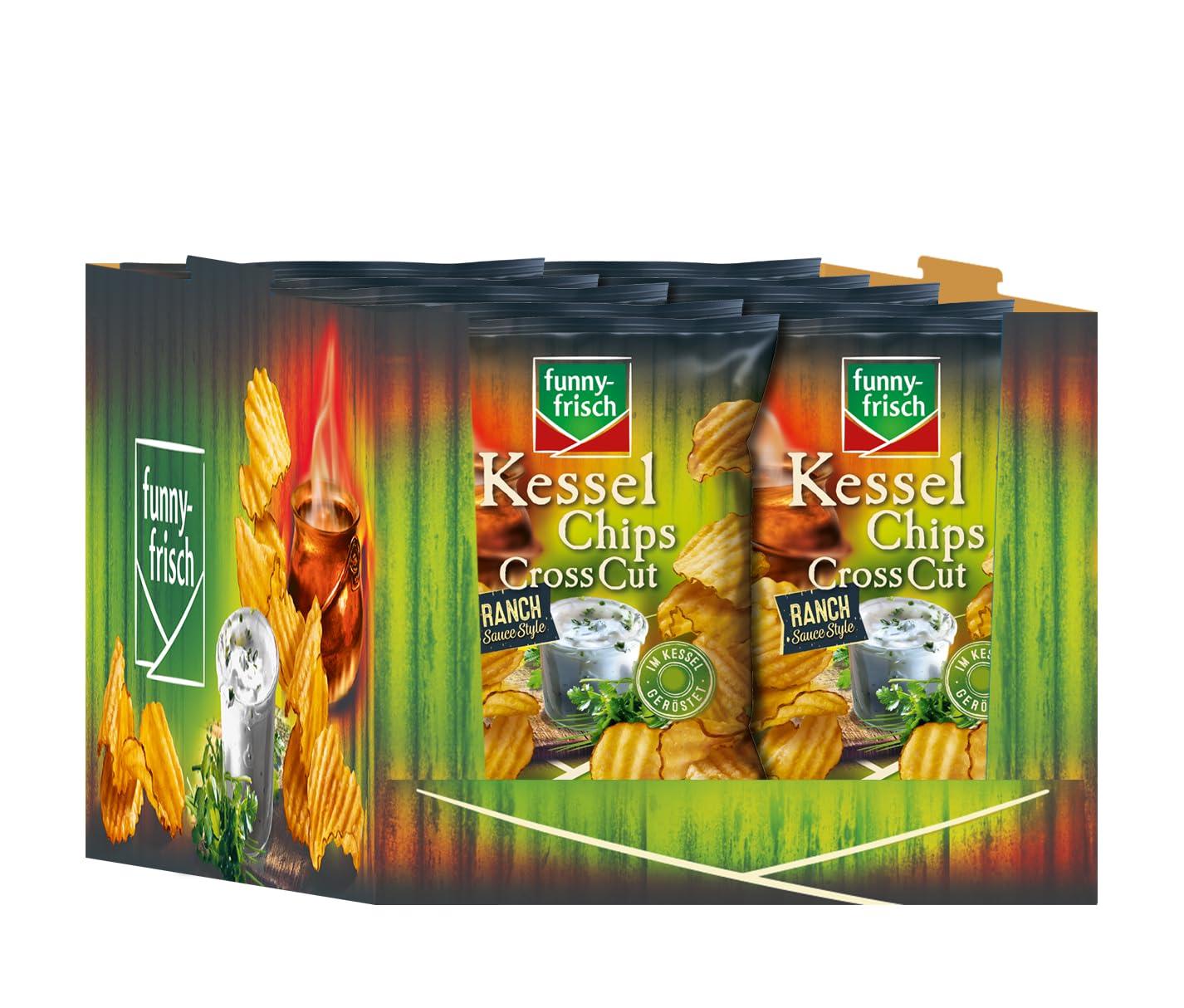 Funny Frisch Kessel Chips Cross Cut Ranch Sauce Style - 10-Pack (1200g ...