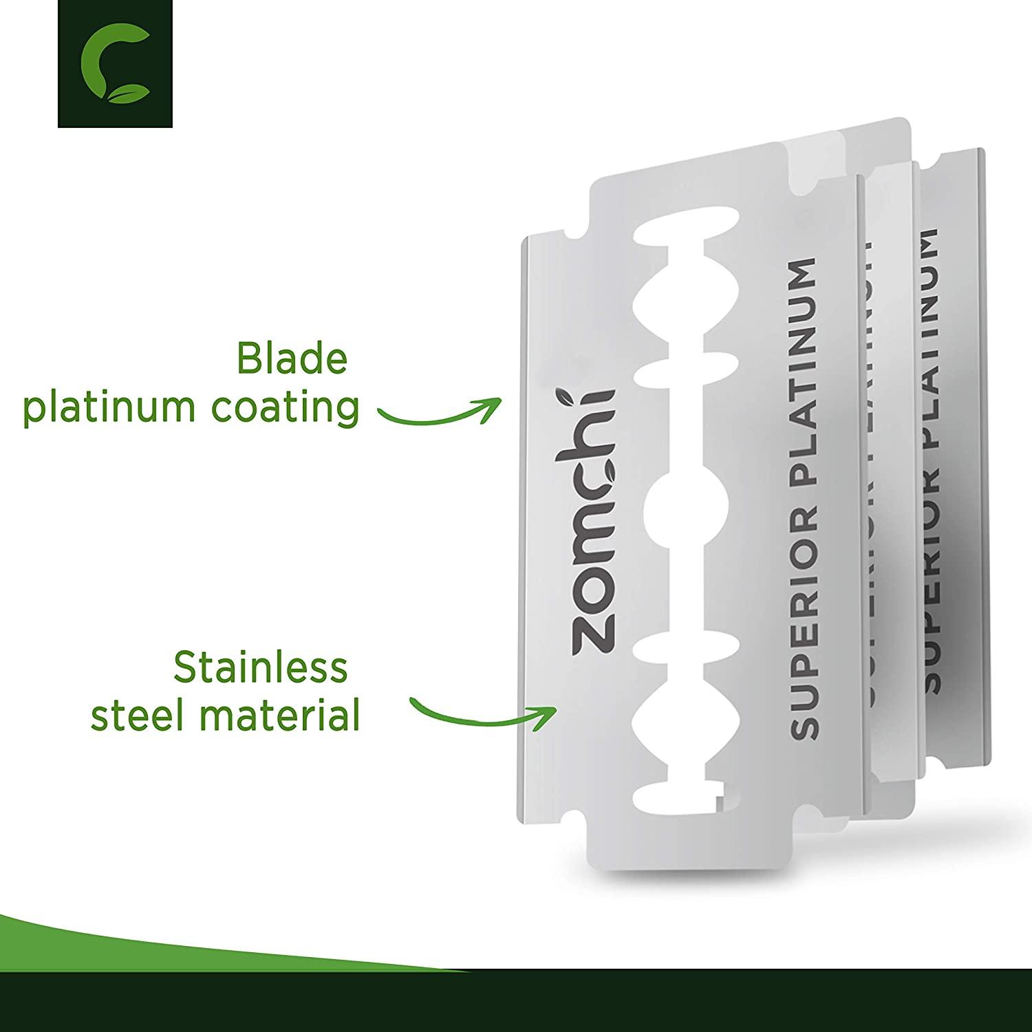 Platinum Stainless Steel Double Edge Razor Blades - 50 Count for Men ...