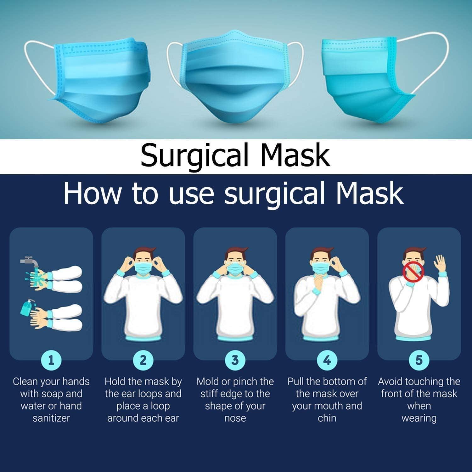 Double Dragon NHS Type IIR 3-Ply Premium Disposable Protective Face ...