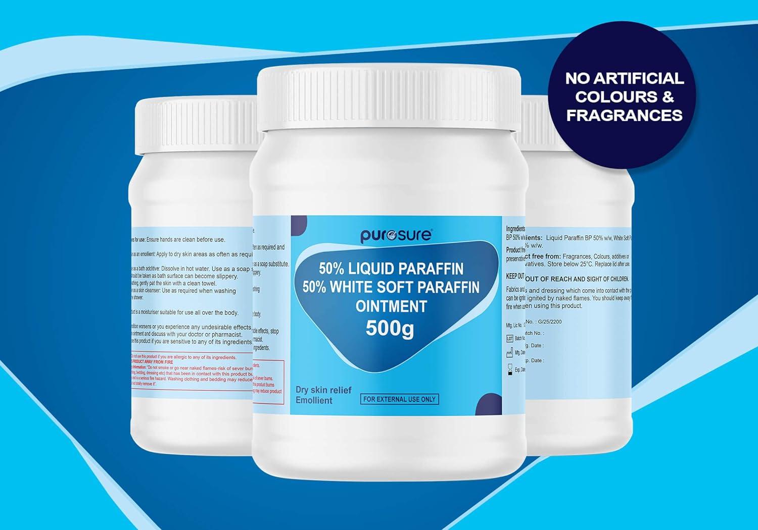 Purosure Paraffin Ointment: Emollient Bath Additive for Dry Skin 500g ...