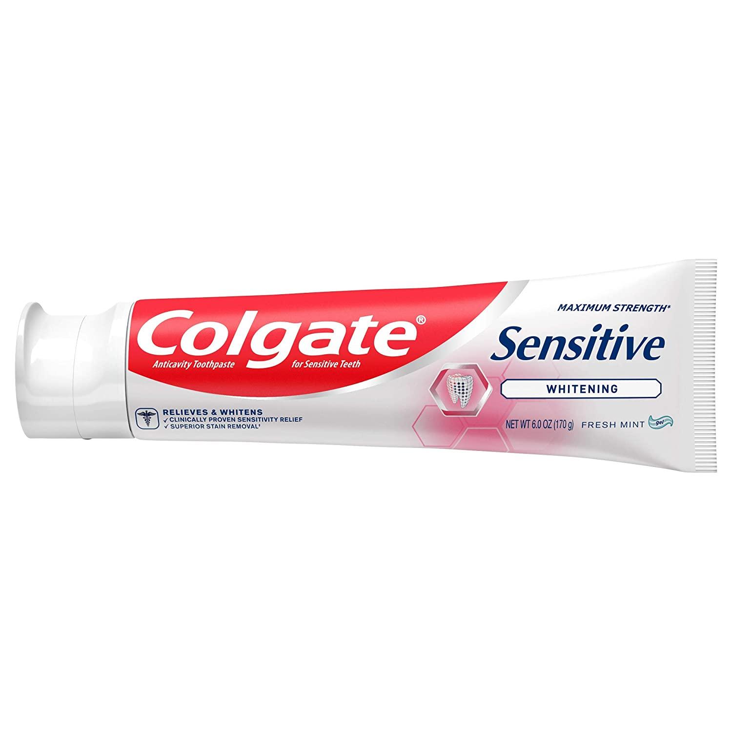 Colgate Whitening Sensitive Toothpaste | Enamel Repair & Cavity ...