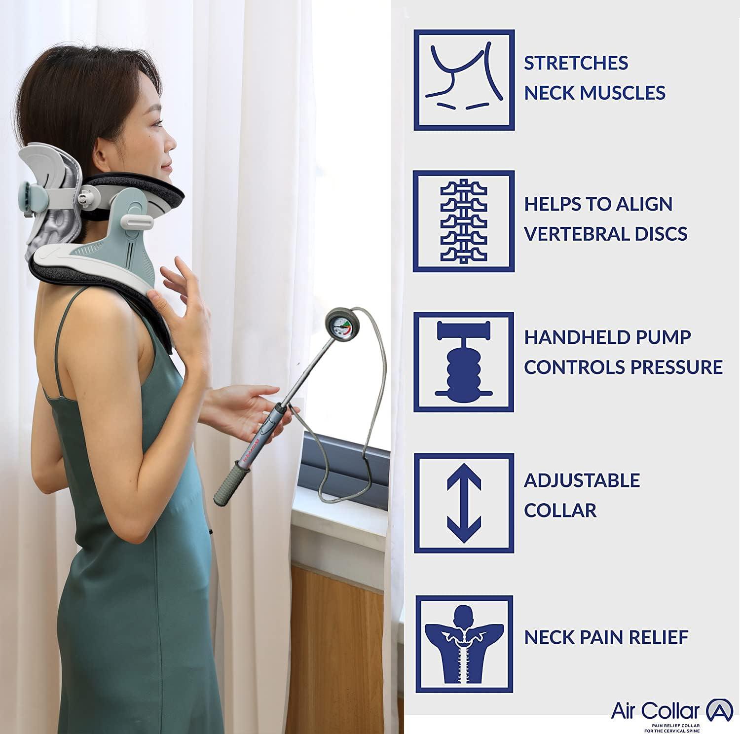 Air Collar Neck Traction Device - Cervical Stretcher for Pain Relief ...