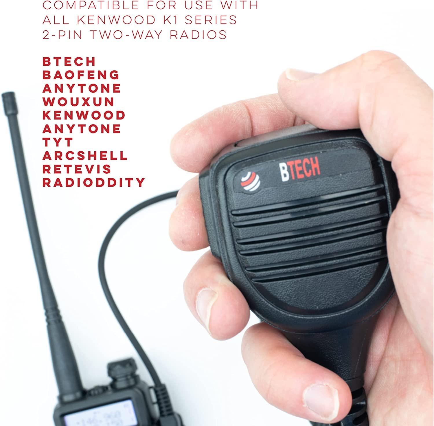 BTECH QHM22 Platinum Series IP54 Rainproof Shoulder Speaker Mic for ...