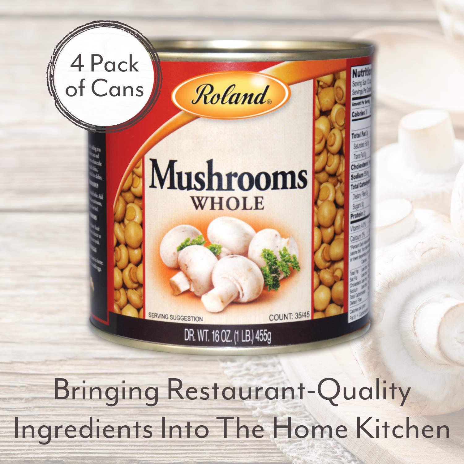 Roland Foods Whole Medium and Large Button Mushrooms Specialty Imported ...