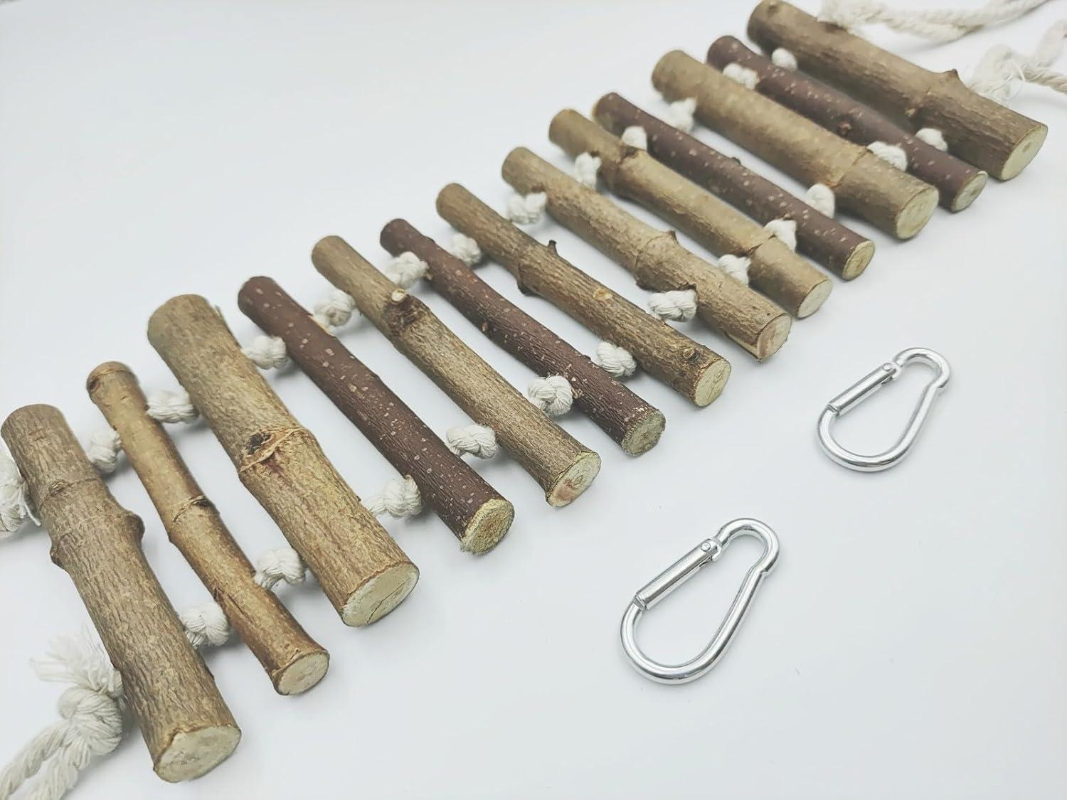 Wooden Bird Ladder Toys for Small to Medium Birds Large Swing Climbing ...