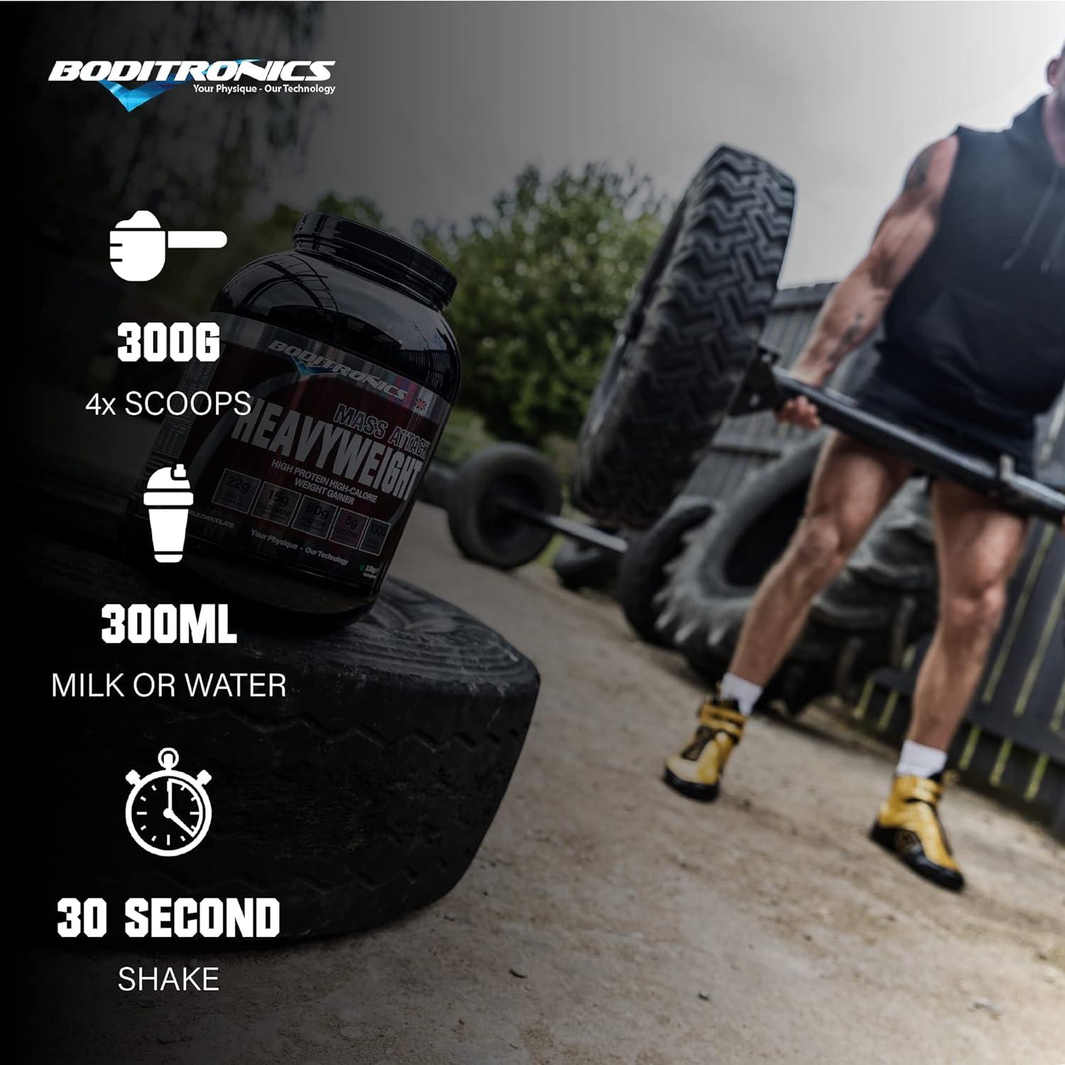 Boditronics Mass Attack Heavyweight Mass Gainer Powder 6kg - High ...