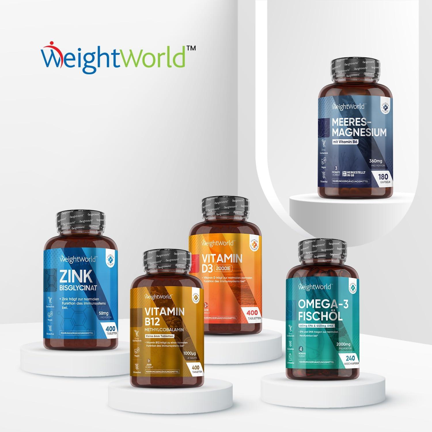 Sea Magnesium & Vitamin B6 - 180 Vegan Capsules | 360mg Aquamin ...