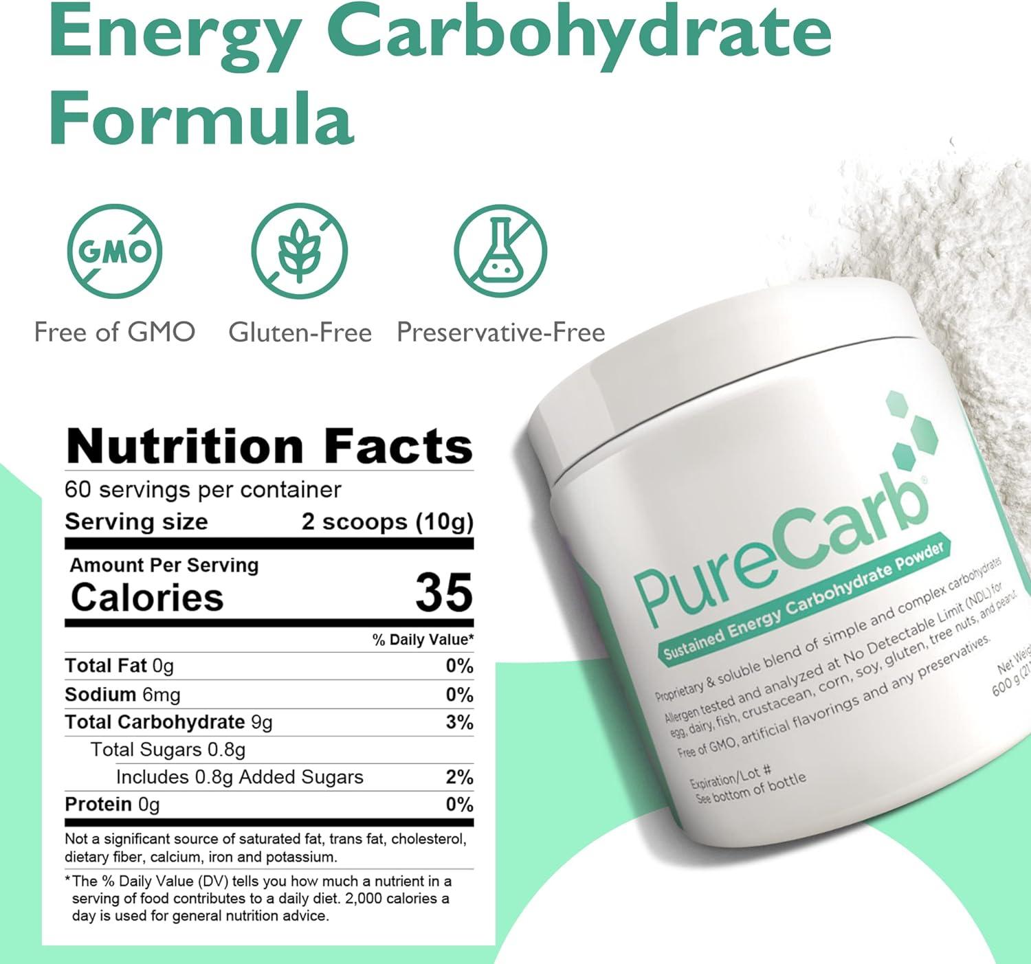 Solace Nutrition PureCarb (600g) | Sustained Energy Carbohydrate Powder ...