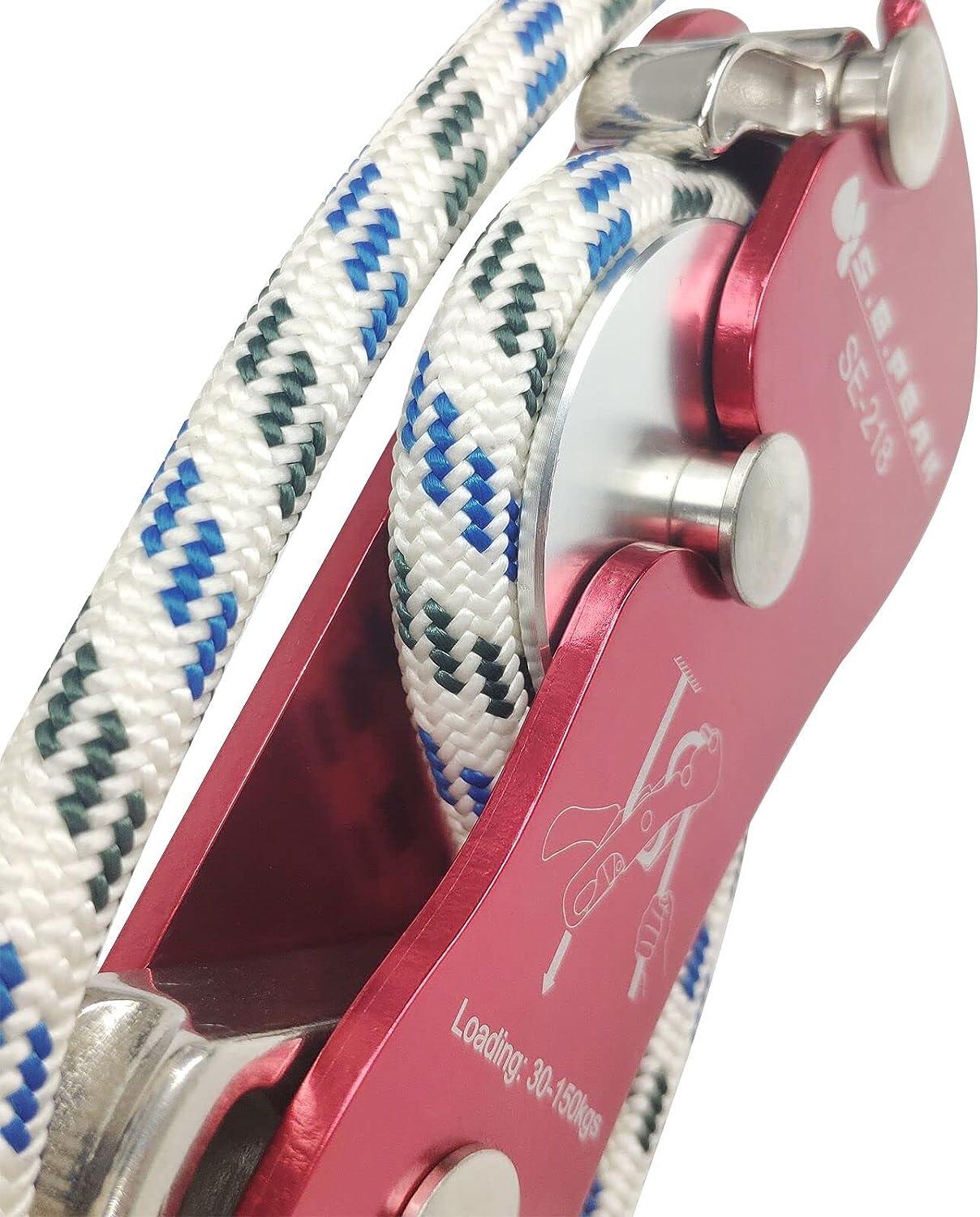 S.E.PEAK Climbing Double Stop Descender - Self-Braking, Self-Locking ...