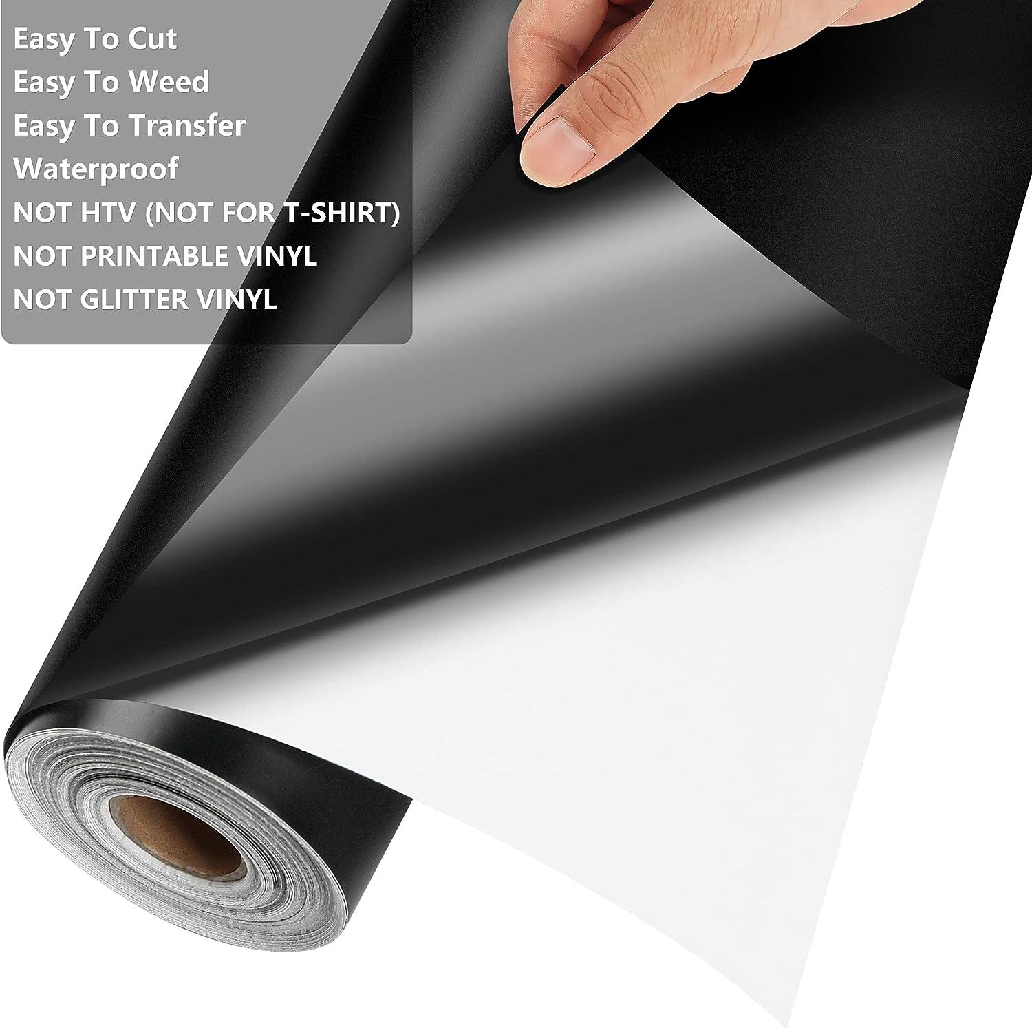Matte Black Permanent Vinyl 12x50 Ft Roll for Cricut & Silhouette ...