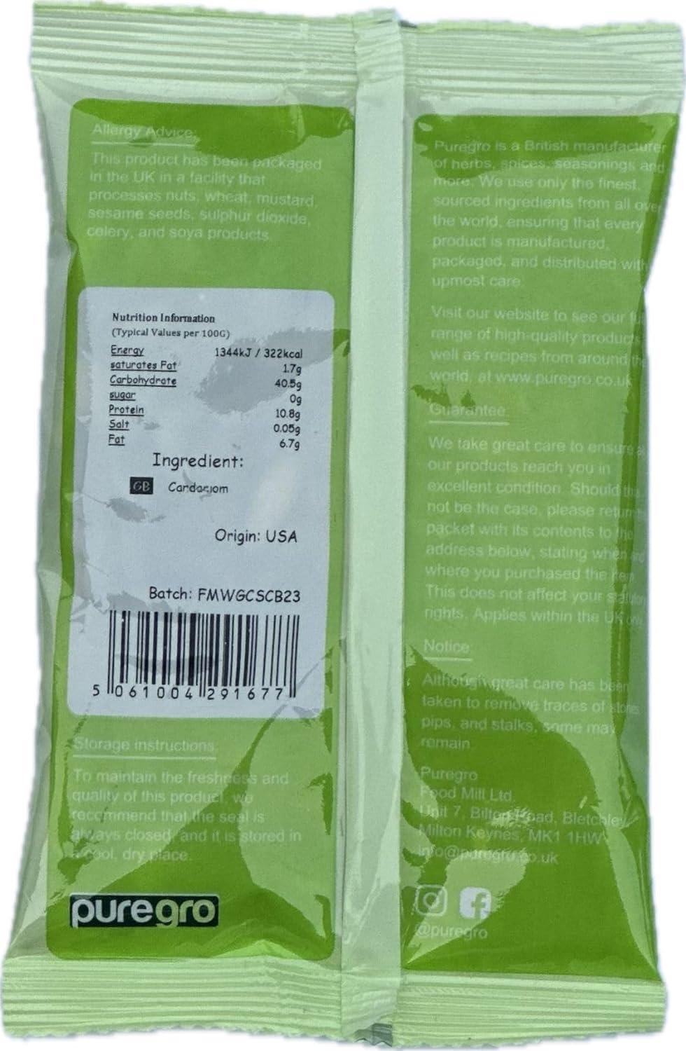 Puregro Whole Green Cardamom 50g - Premium Quality Spice | Buy Now with ...