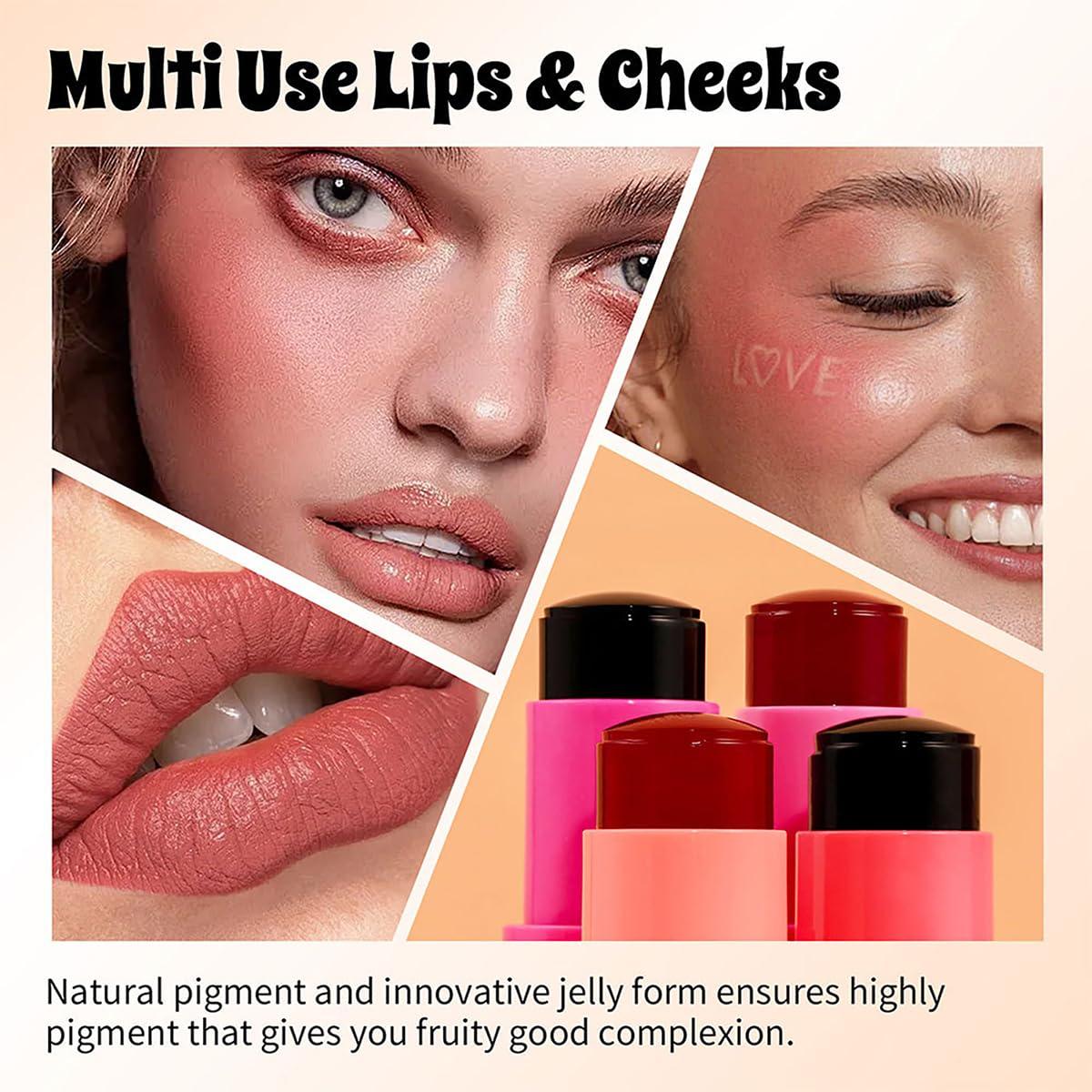 Cooling Water Jelly Tint Blush & Multi-Use Lip Stain - Longlasting ...