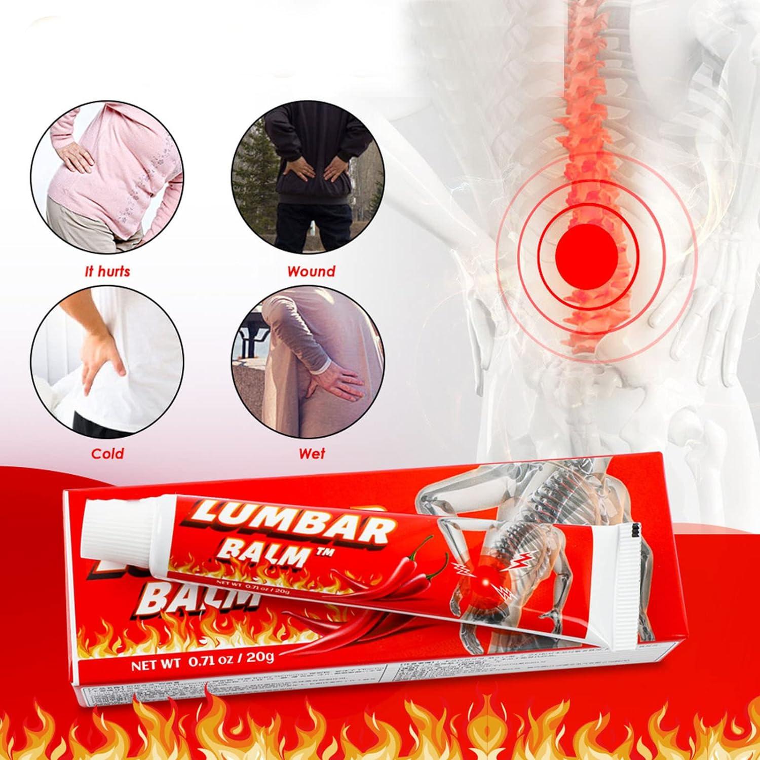 Lumbar Pain Relief Ointment 20g - Portable Lower Back Care Cream for ...