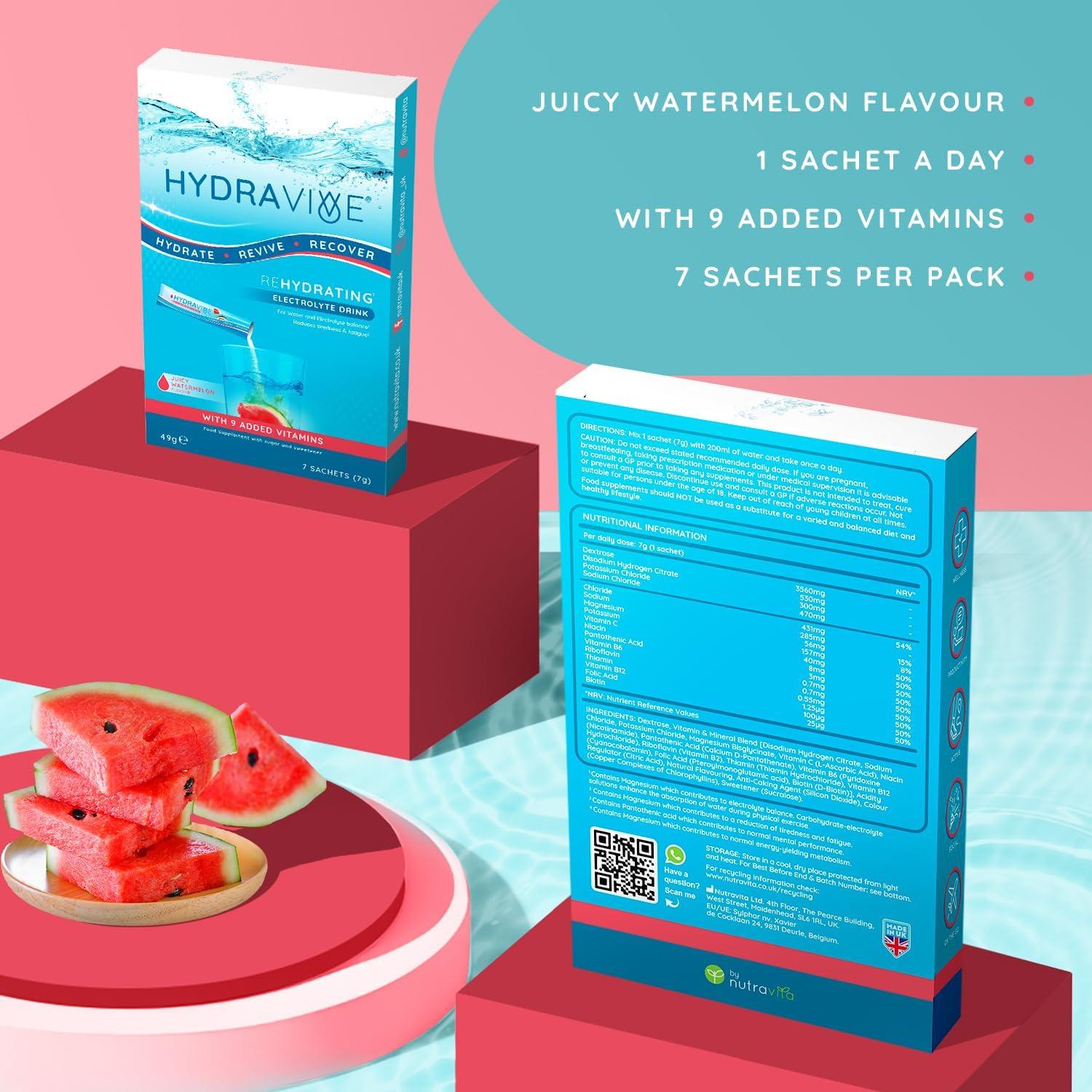 Hydravive Rehydration Electrolytes Powder - High Strength Vitamin C and ...