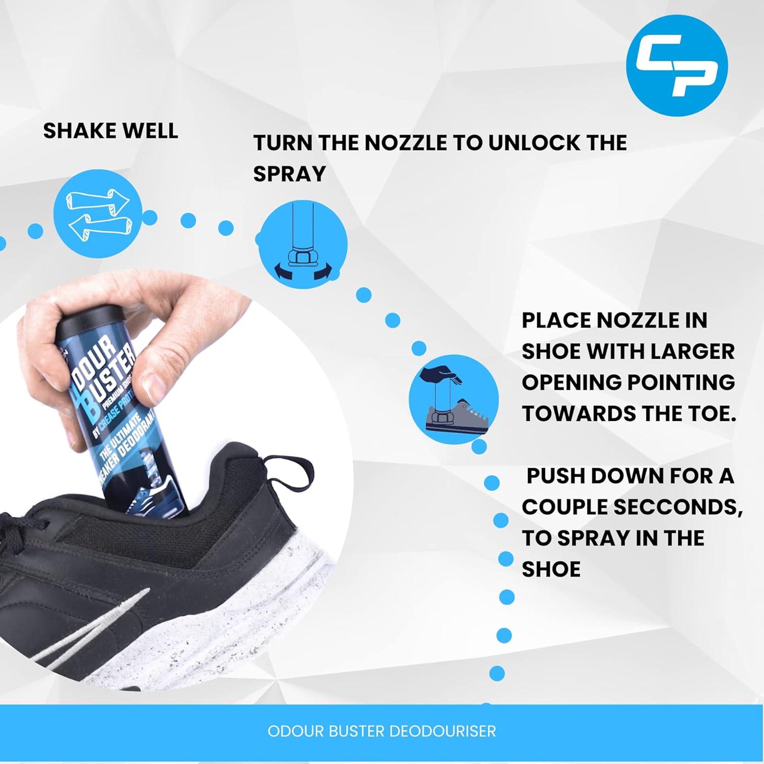 Odour Buster Shoe Deodorant & Spray - Ultimate Freshener for Shoes ...