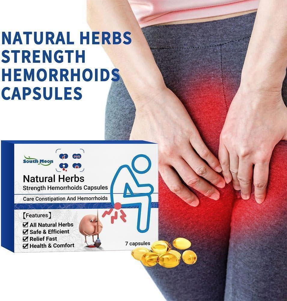 DIZHIGE Heca Natural Herbal Hemorrhoid Capsules - Rapid Treatment Suppositories - 7pcs/1Box ...
