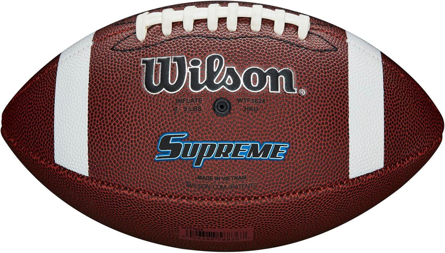 Wilson NCAA Supreme Junior Football Set with Pump & Tee - Official Size ...