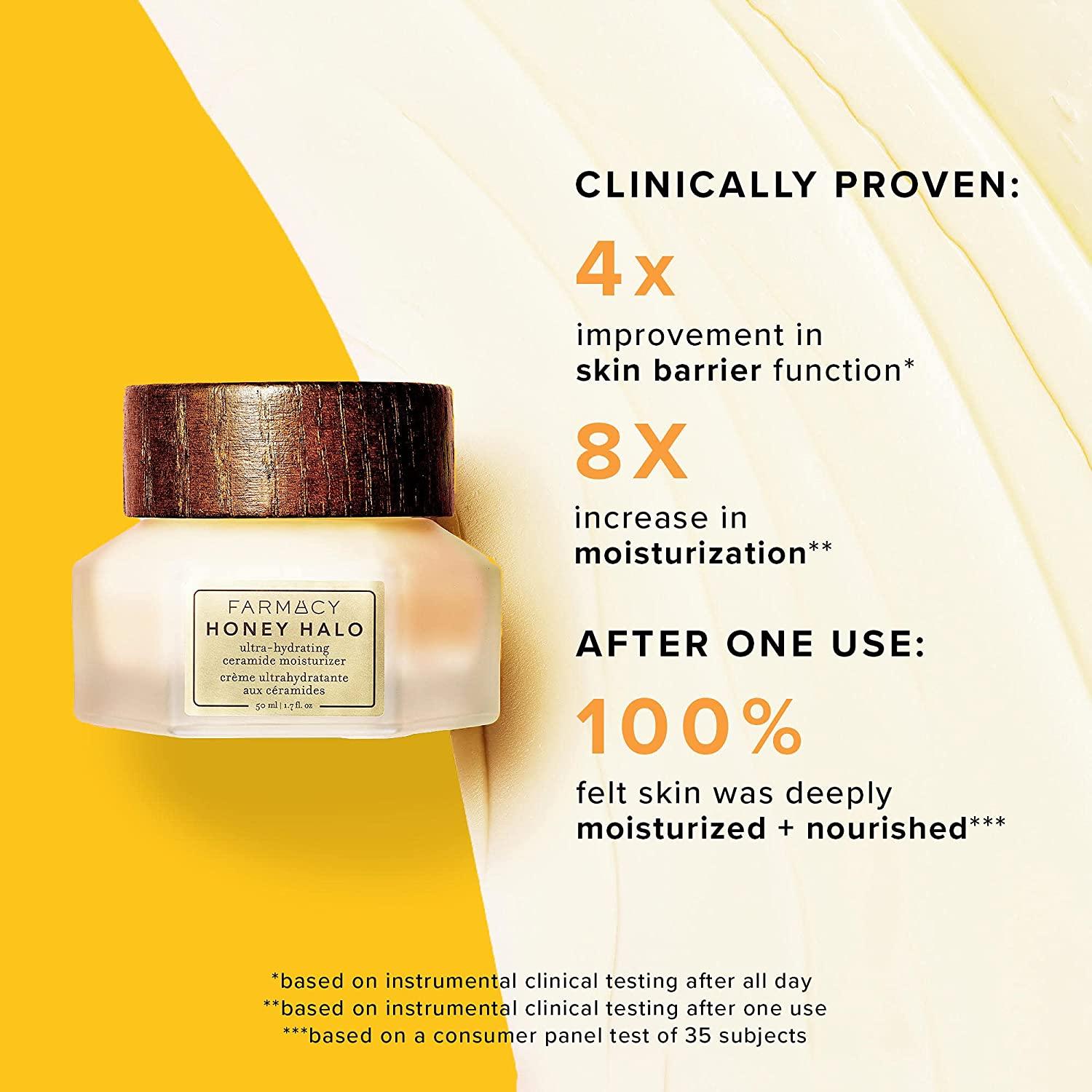Farmacy Honey Halo Ceramide Face Moisturizer Cream - Hydrating Facial ...