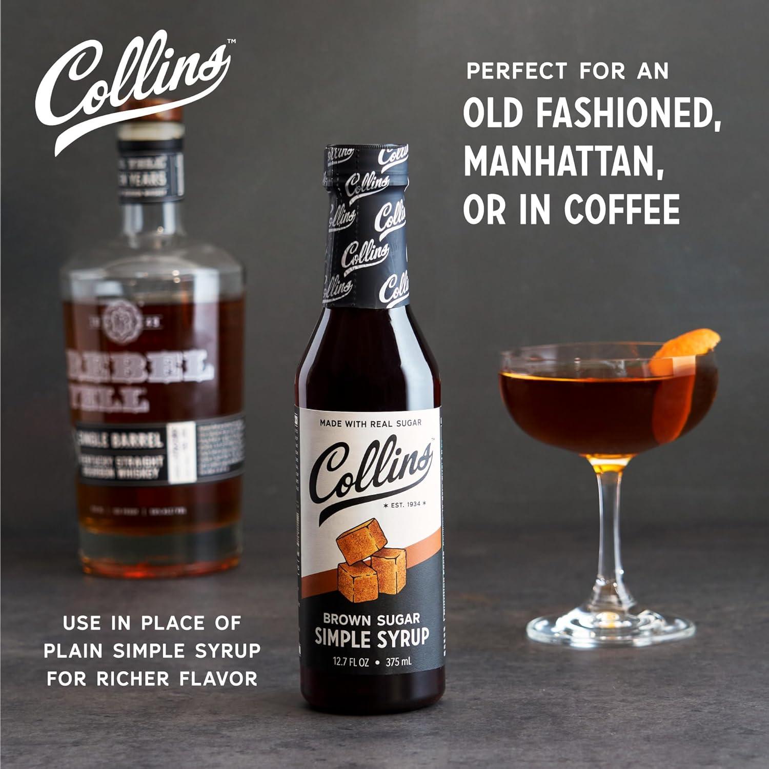 Collins Brown Sugar Syrup - Cocktail & Coffee Syrup 12.7oz Set ...