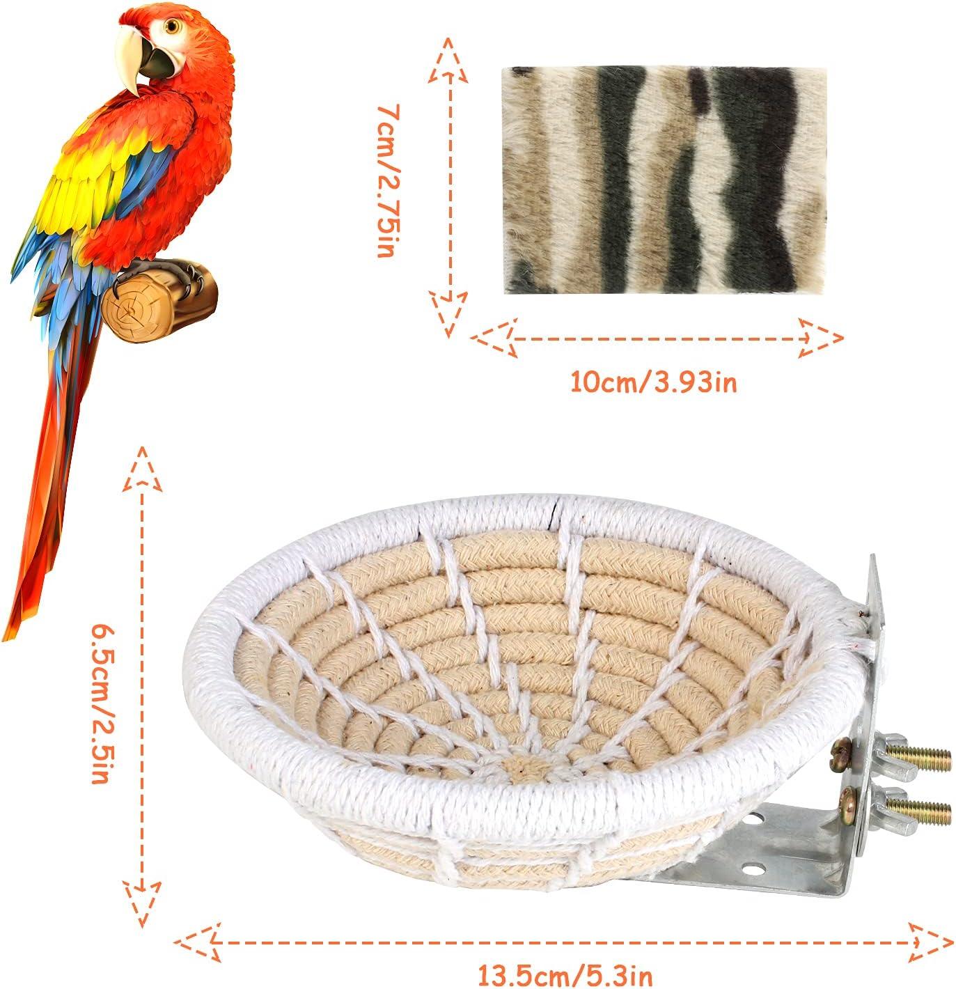 Bird Cage Nest Parrot Nest Bed Cotton Hemp Rope Weave Bird Breeding ...