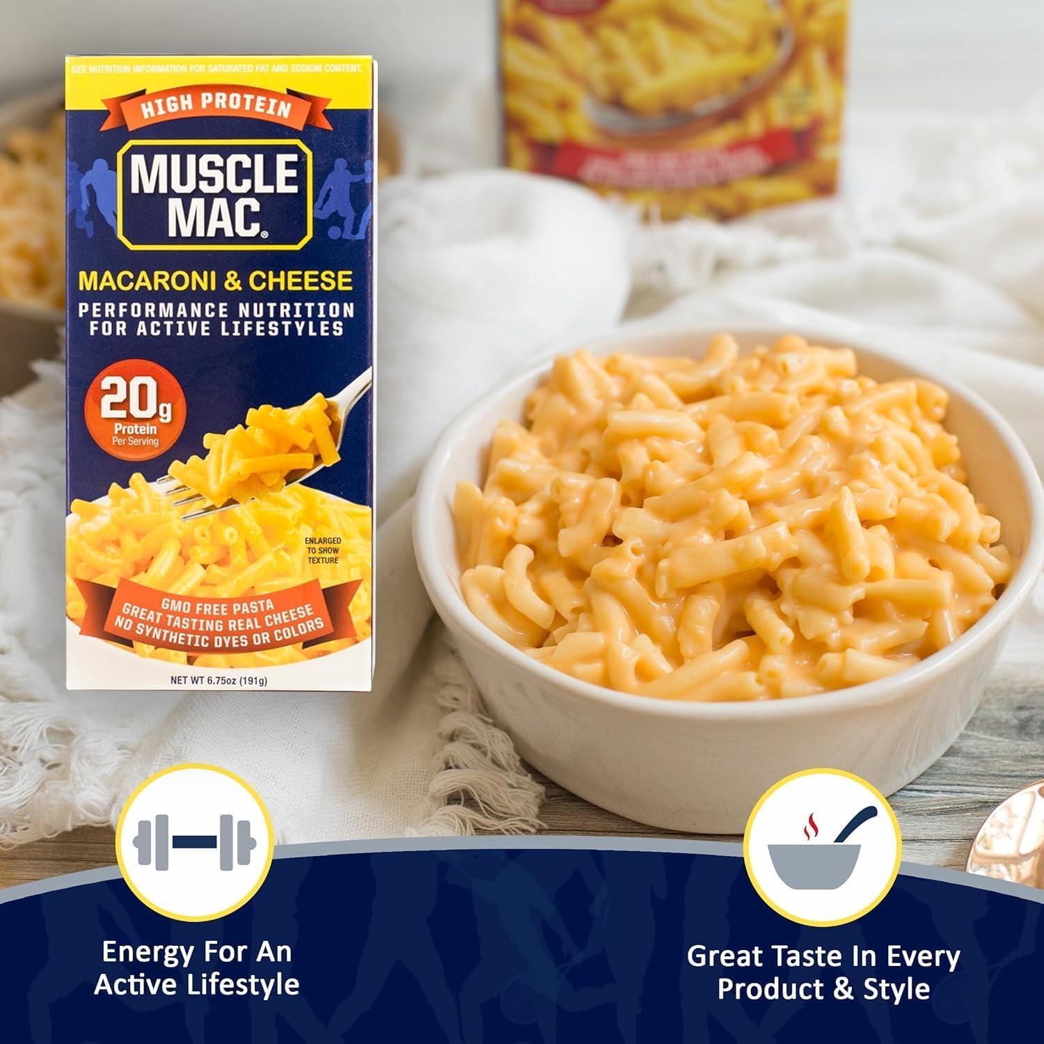 Muscle Mac High Protein Mac & Cheese Box | 20g Protein Macaroni Made ...