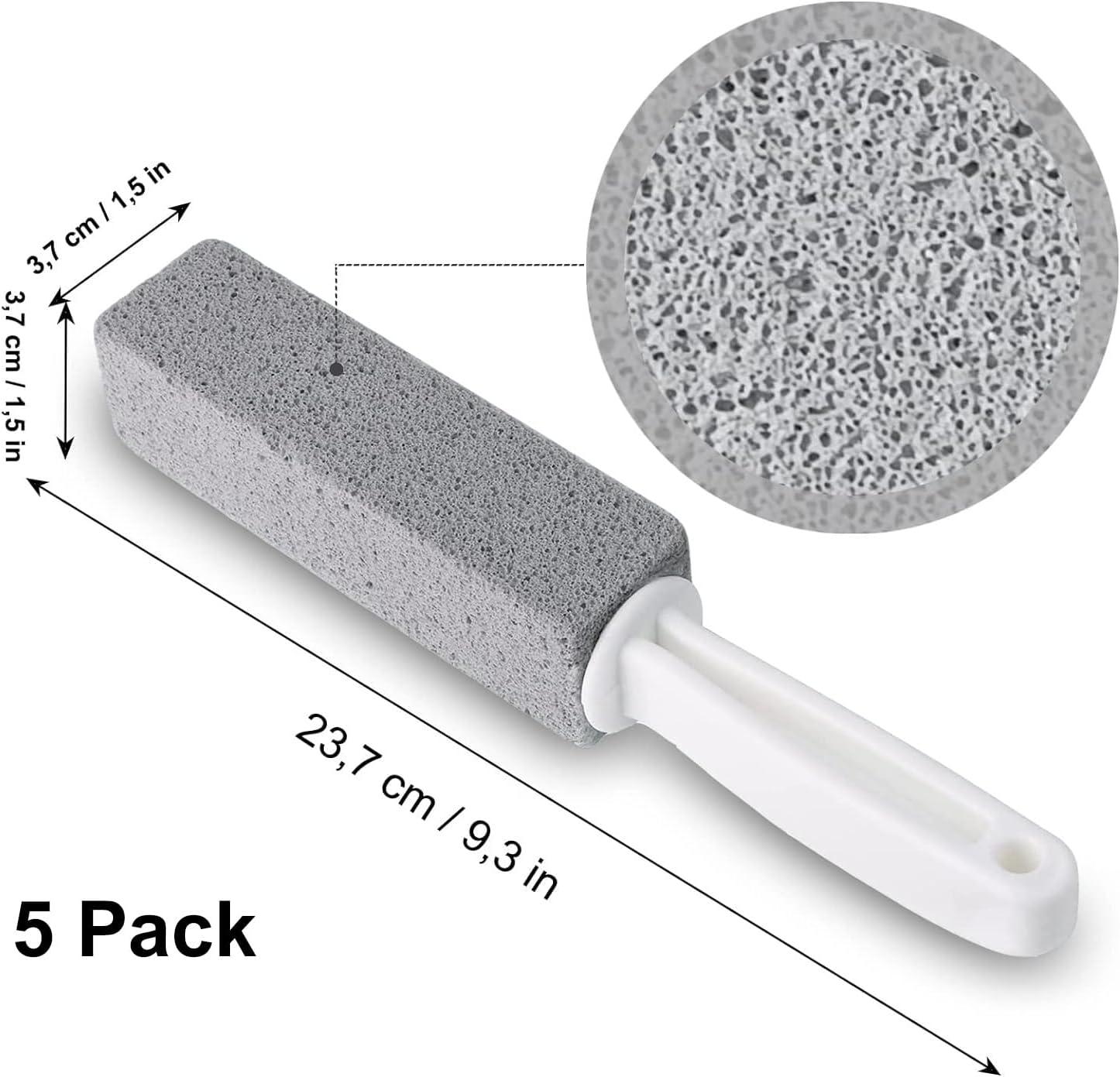 5-Pack Pumice Stone Cleaning Block with Handle - Effective Toilet ...