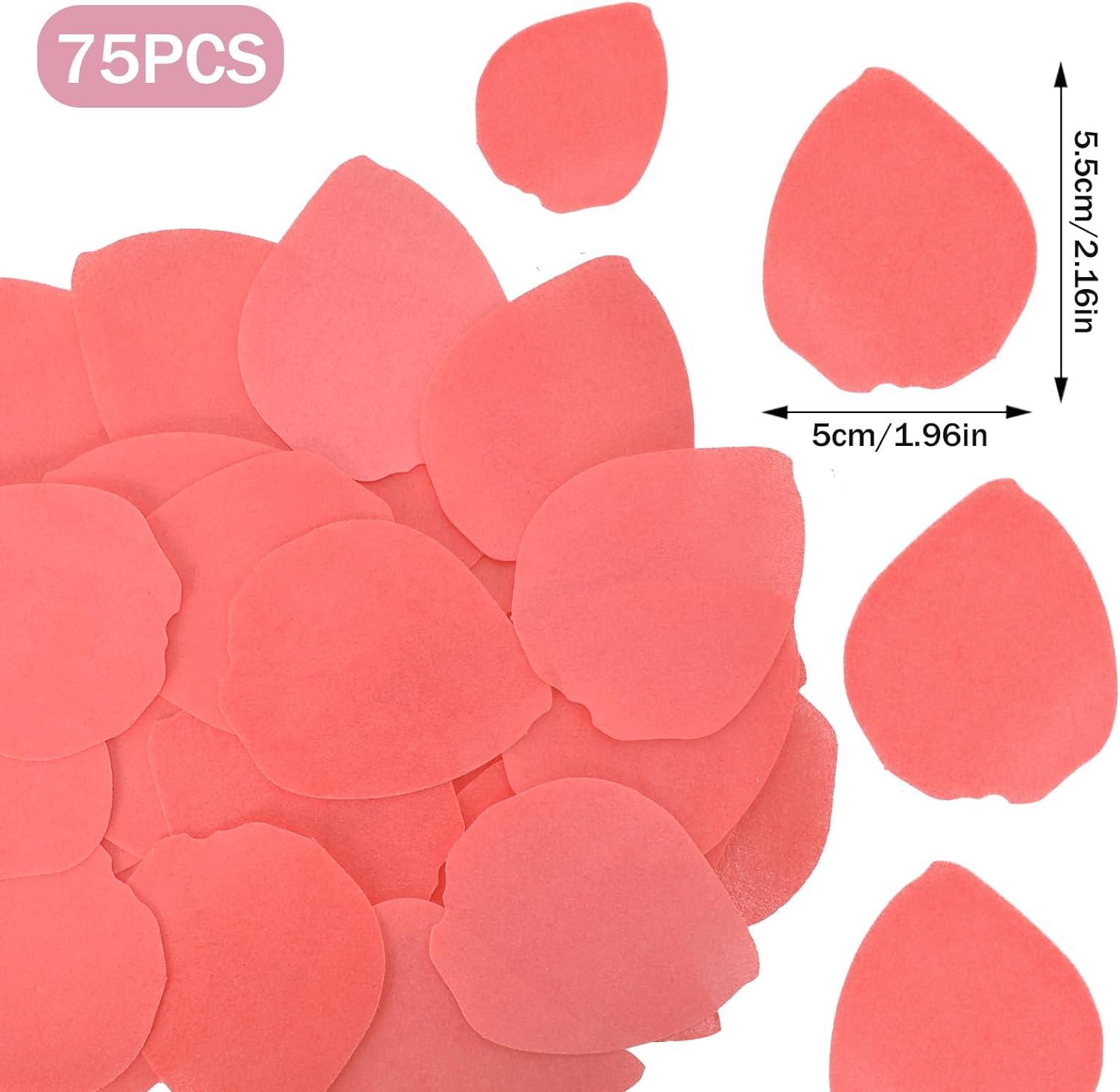 72 Pieces Edible Rose Petal Cake Toppers Edible Sticky Rice Paper ...