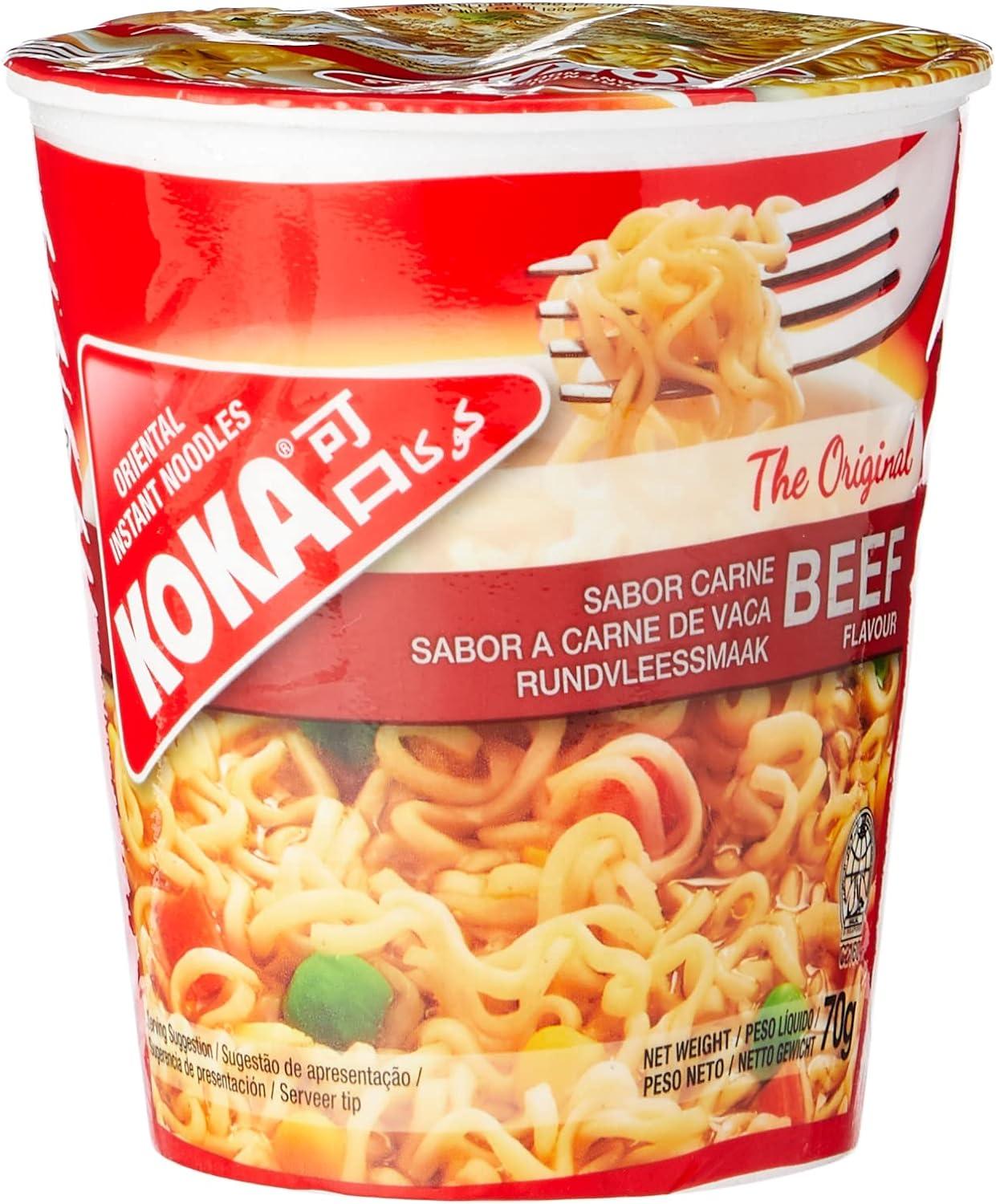 Koka Noodles Original Beef Flavour Oriental Style Instant Noodles 12 ...
