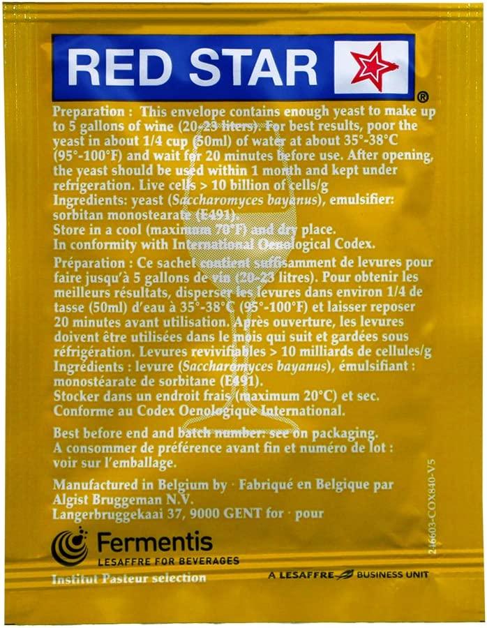 Red Star Premier Blanc Champagne Yeast 2-Packs of 10 (20 Total)