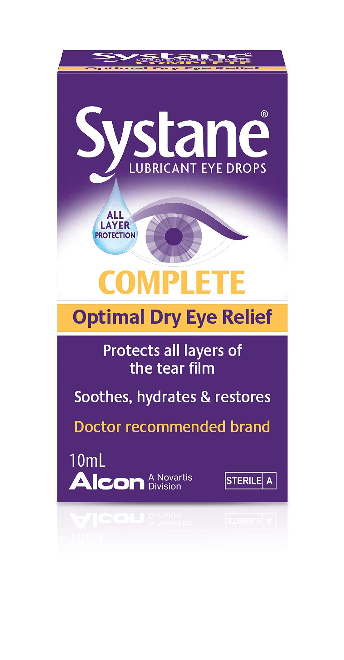 Systane Complete Lubricating Eye Drops 10ml for Dry Eyes - Fast Relief ...
