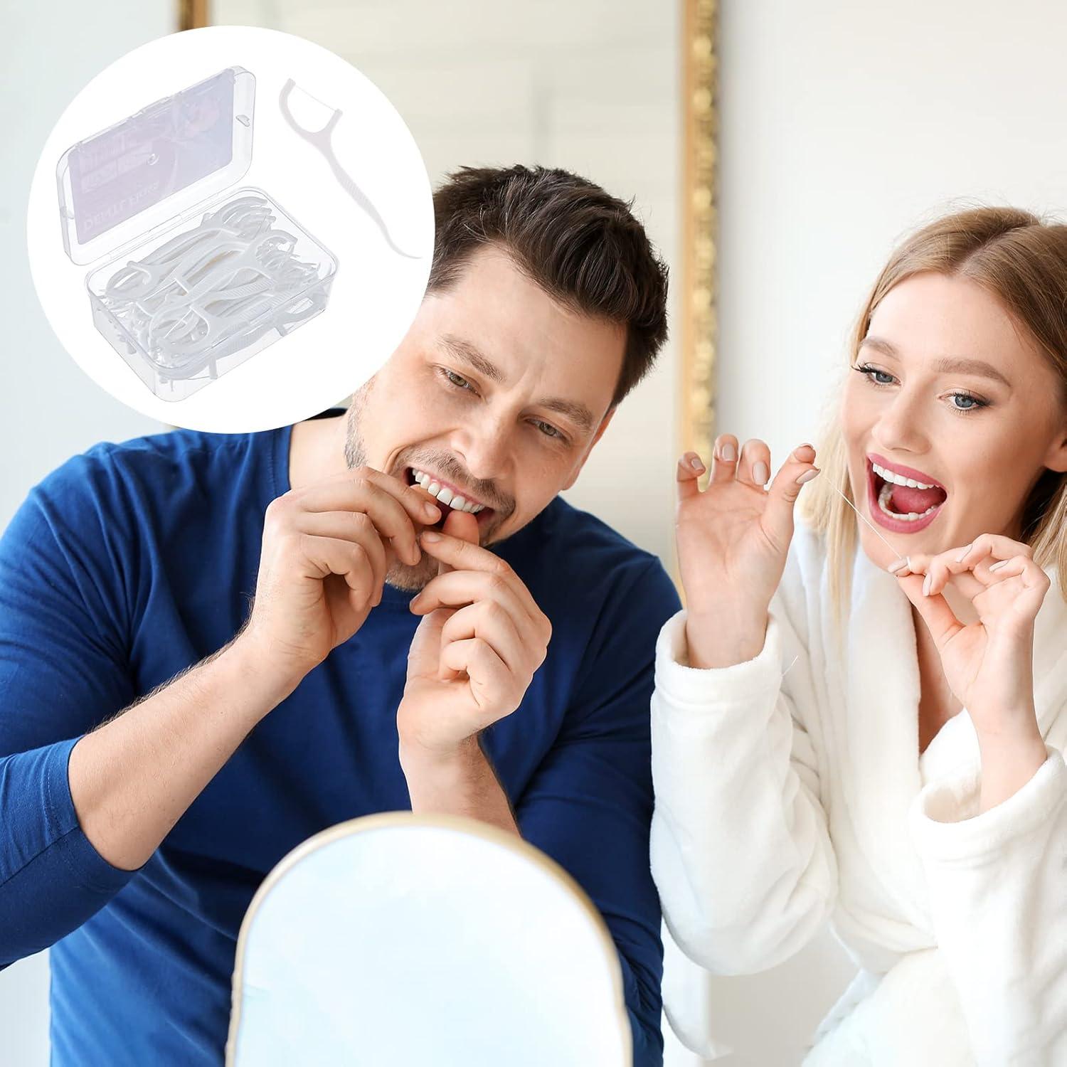 Laokai 400 Pieces Dental Floss - Disposable Tooth Cleaning Picks & Silk ...
