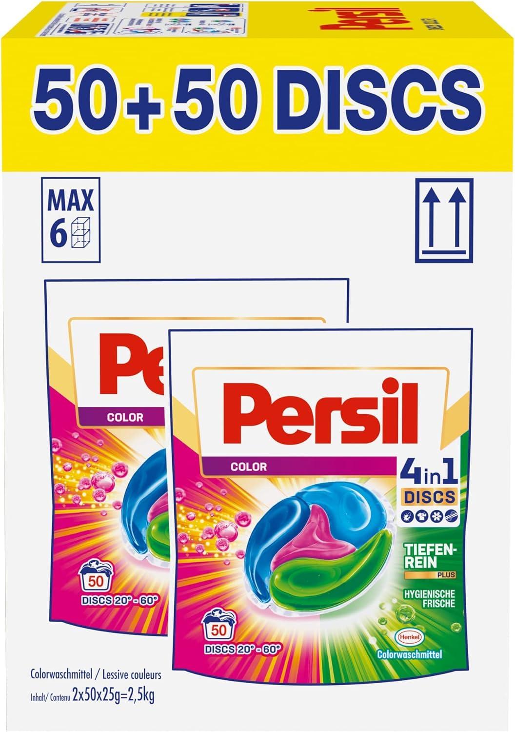 Buy Persil Color 4in1 Discs (100 Wash Loads) - Deep Clean Plus ...
