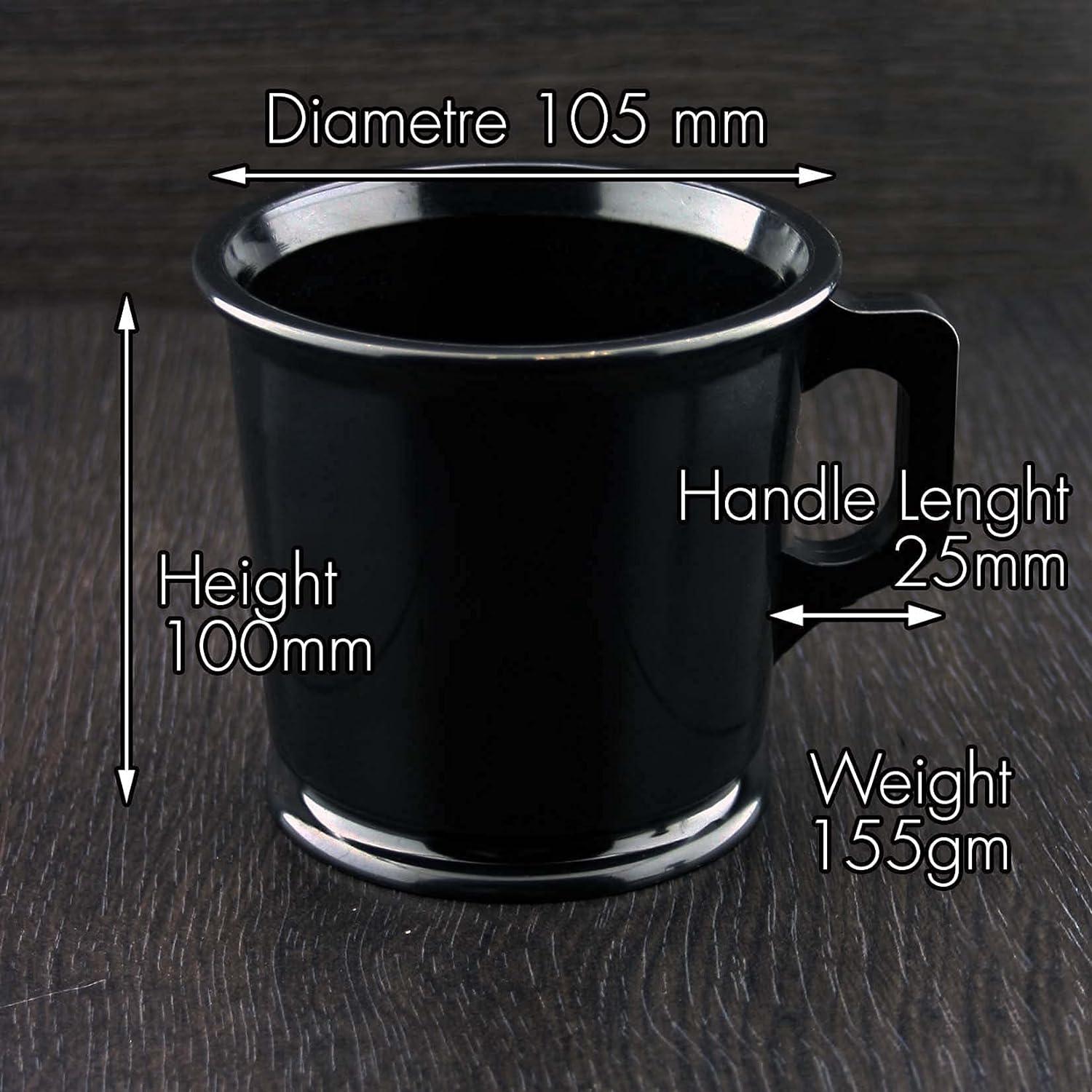 Haryali London Black Shaving Mug - Vintage Style with Knob Handle ...