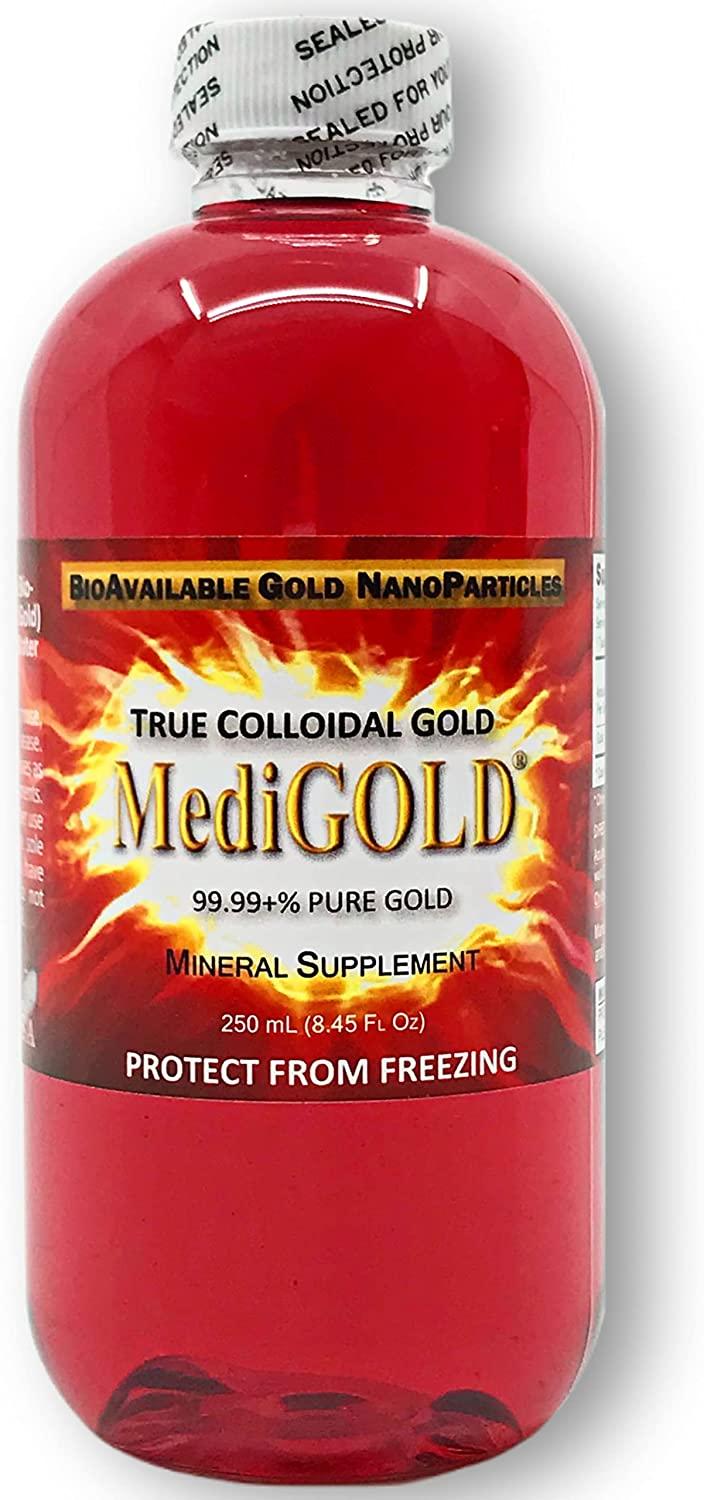 MediGOLD True Colloidal Gold Dietary Supplement - 250 mL (8.45 Fl Oz ...