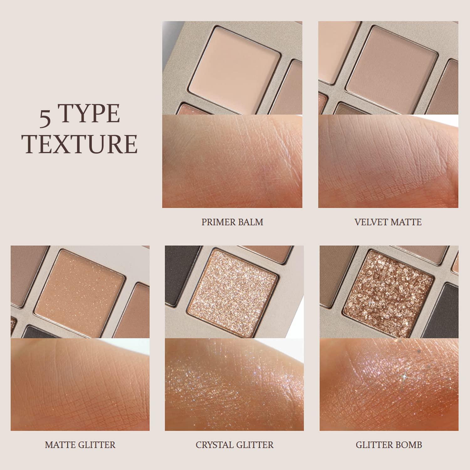 HINCE New Depth Eyeshadow Palette - 10 Color Ash Brown & Gray Shadows | Highly-Pigmented Nudes ...