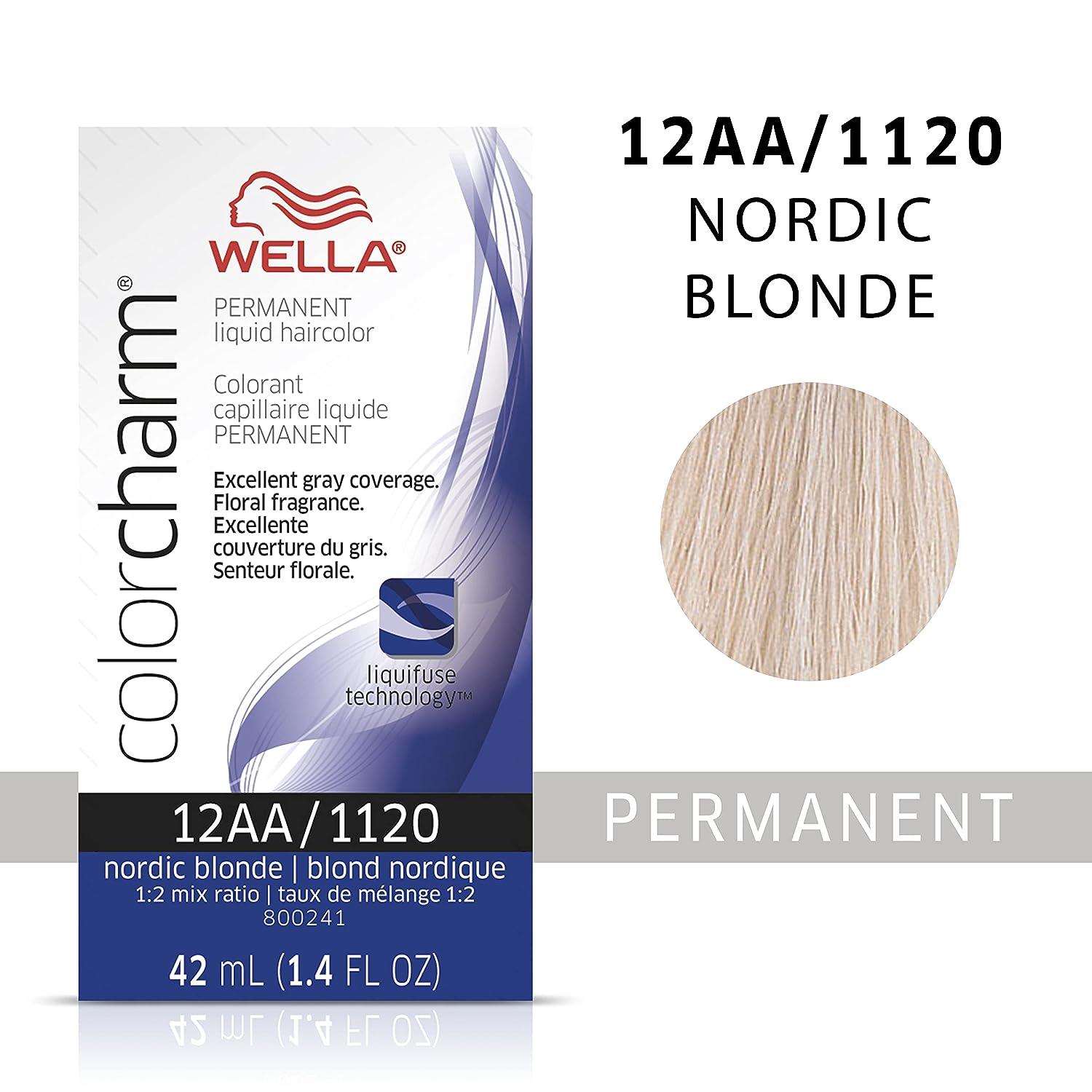 Wella Color Charm 12AA Nordic Blonde Permanent Hair Color for Gray ...