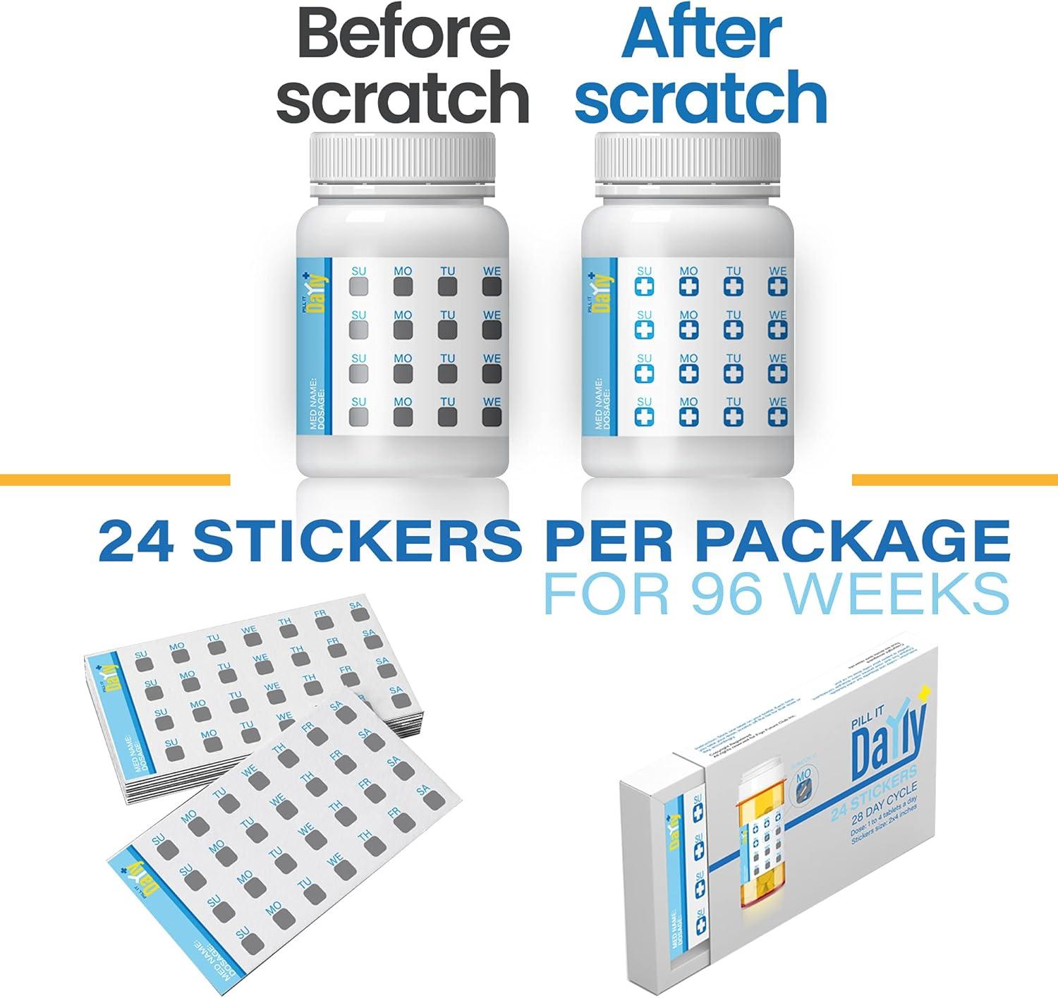 Shop PILL IT Daily Scratch Off Stickers | Pill Reminder & Medication ...