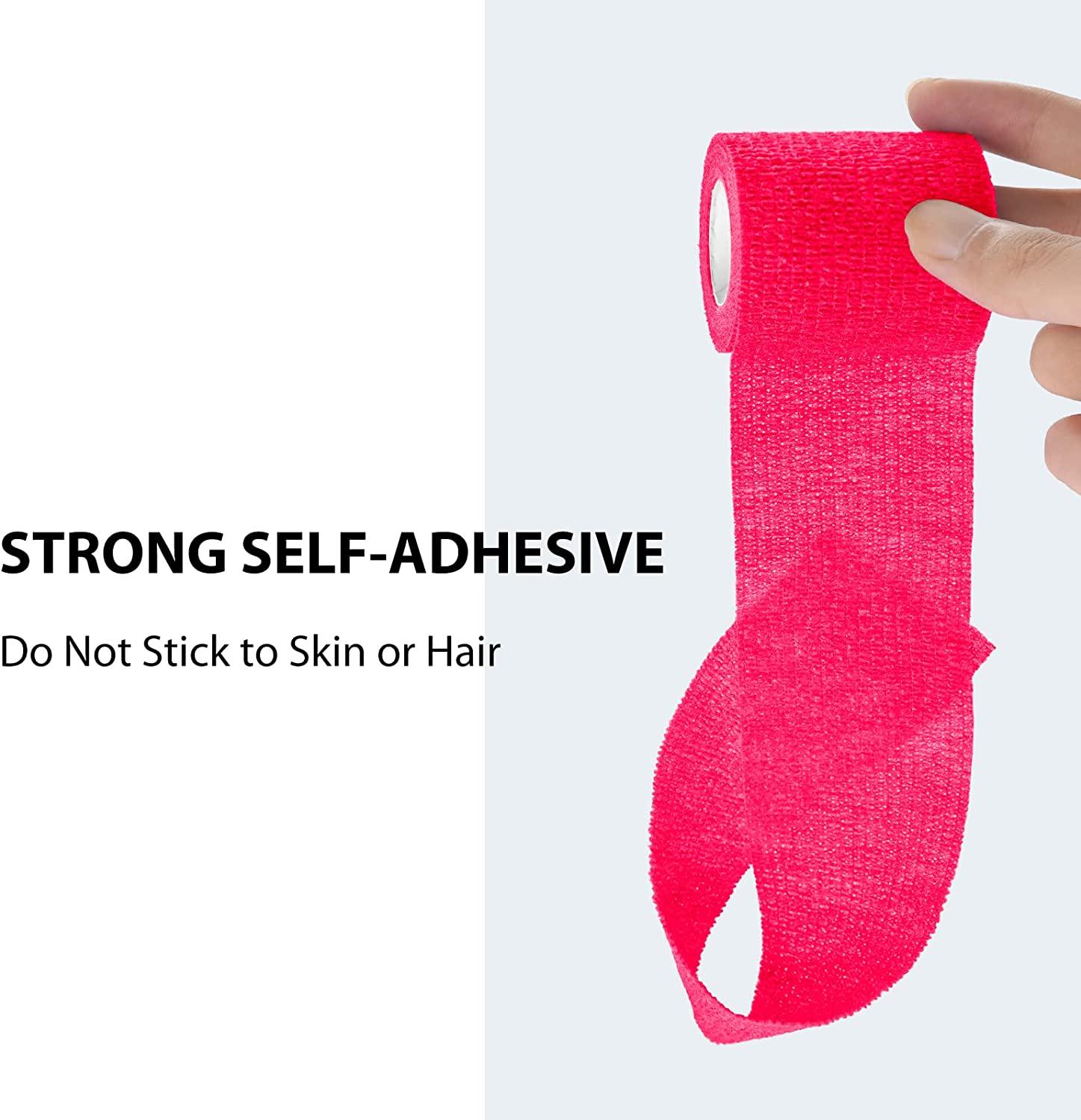 FriCARE 2 Inch Rainbow Cohesive Bandage Wrap (Pink) - 14 Pack for Wrist ...